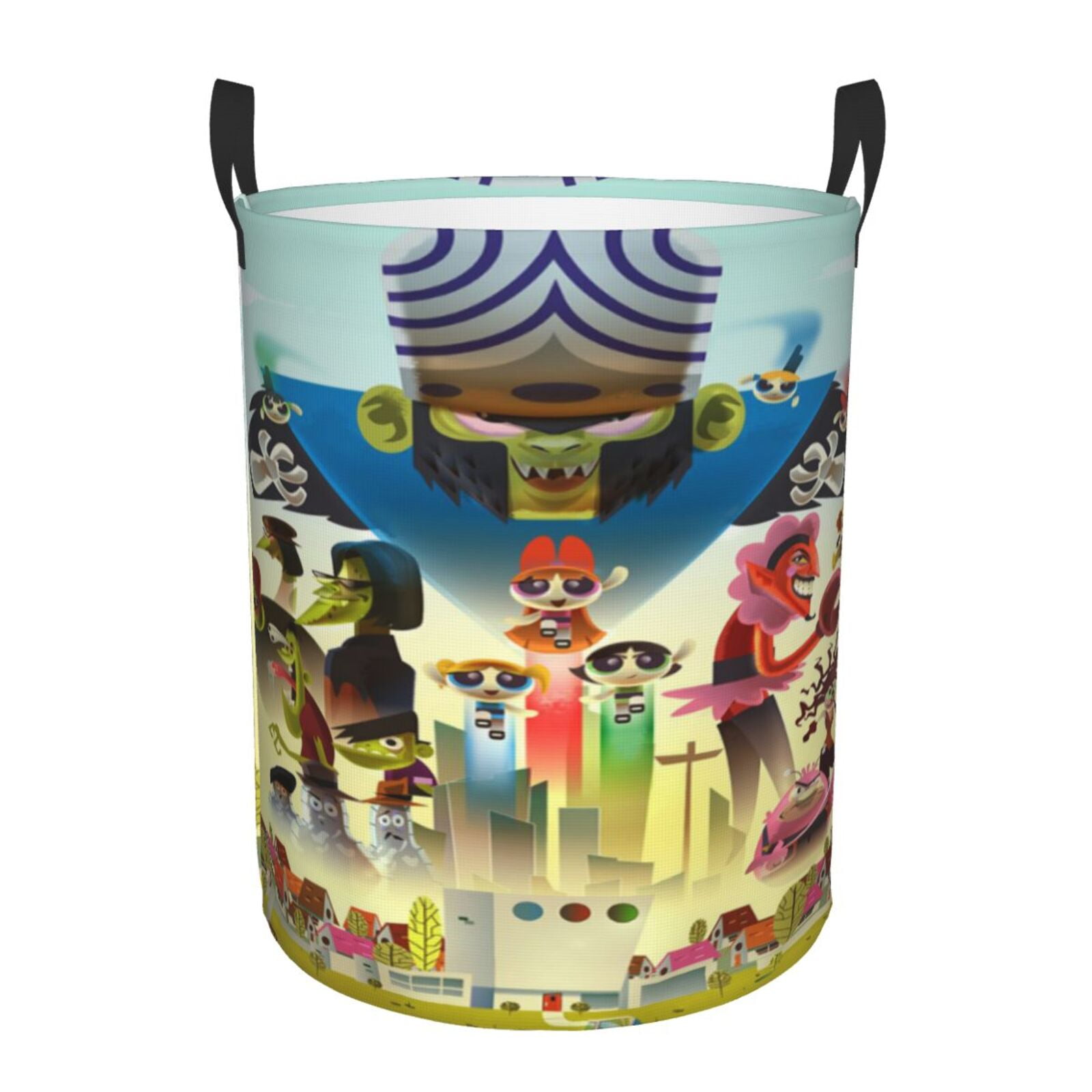 Powerpuff Girls Collapsible Laundry Basket Cartoon Laundry Hamper with ...