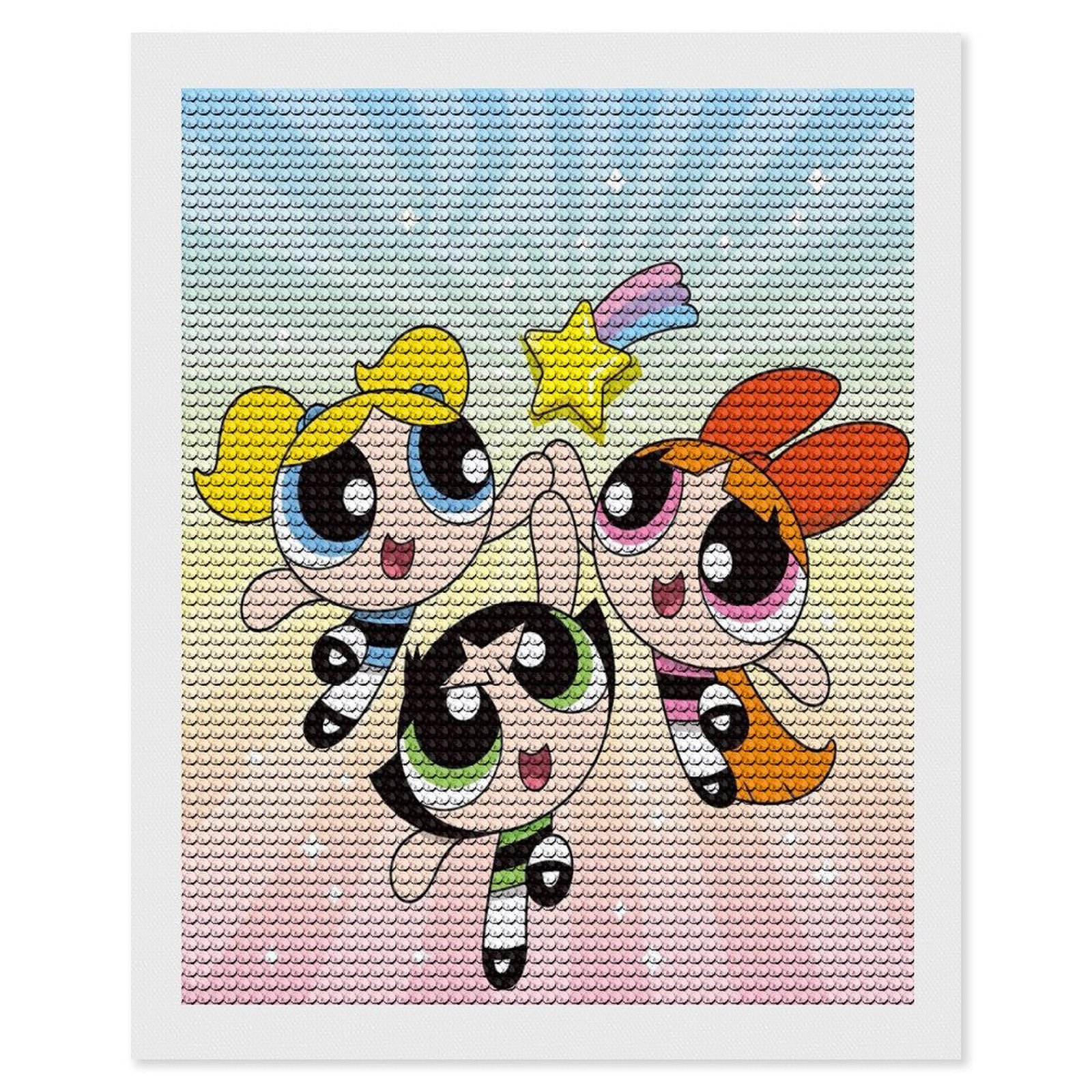 Powerpuff Girls Diamond Art Kits for Adults Cartoon 5D DIY Diamond Art ...