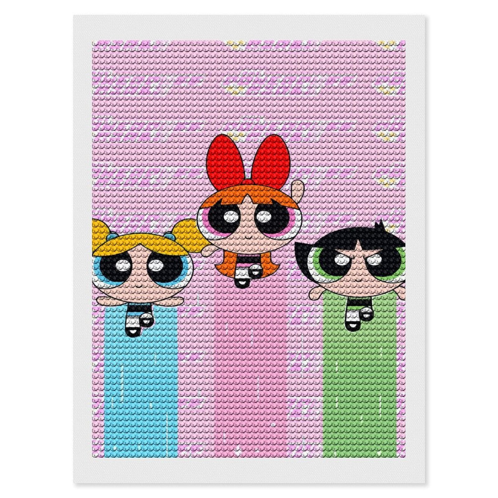 Powerpuff Girls Diamond Art Kits for Adults Cartoon 5D DIY Diamond Art ...