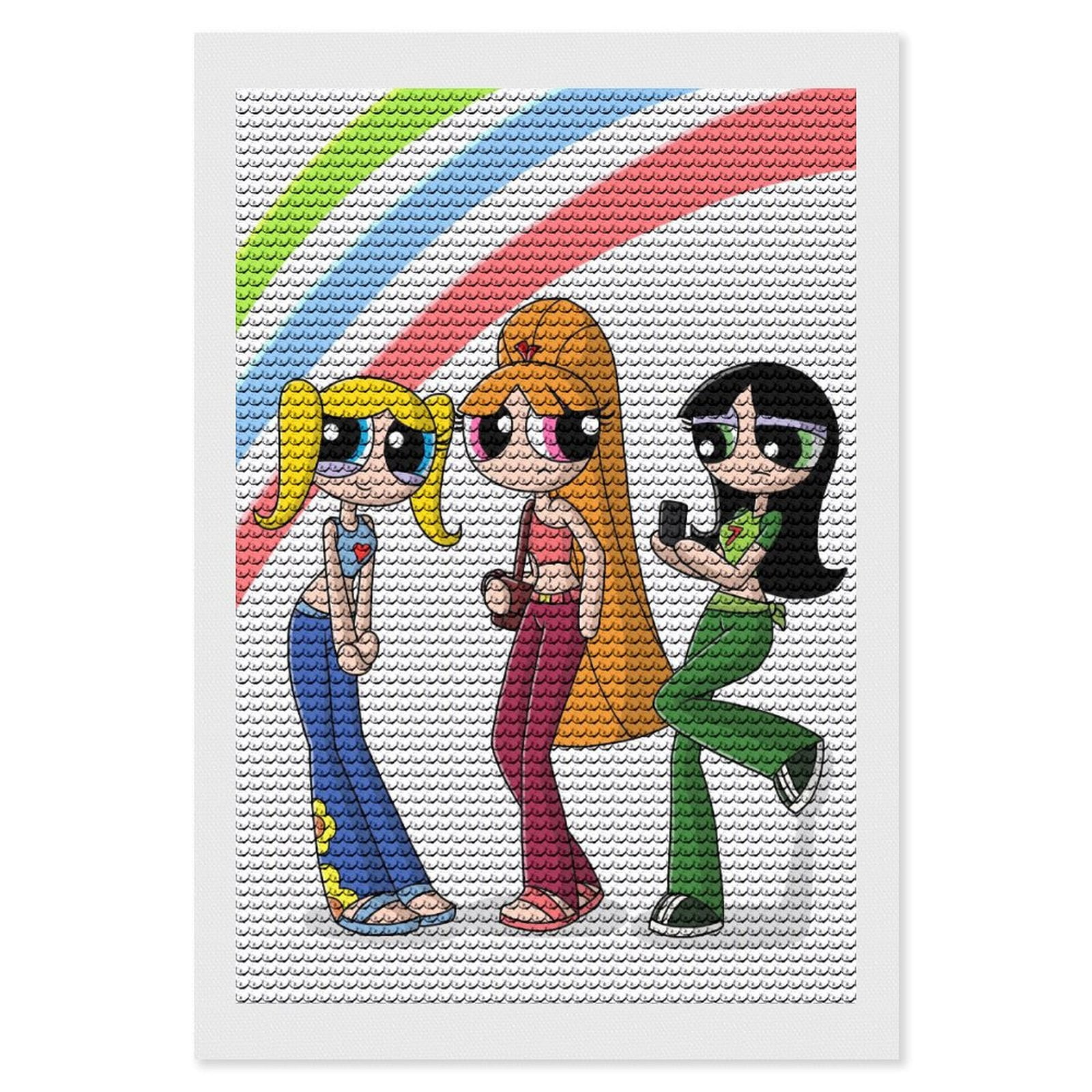 Powerpuff Girls Diamond Art Kits for Adults Cartoon 5D DIY Diamond Art ...
