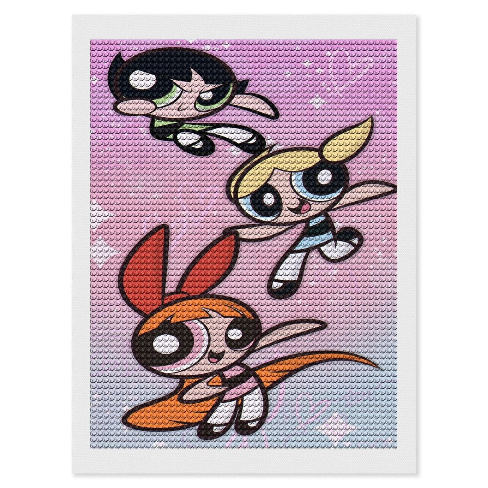 Powerpuff Girls Diamond Art Kits for Adults Cartoon 5D DIY Diamond Art ...