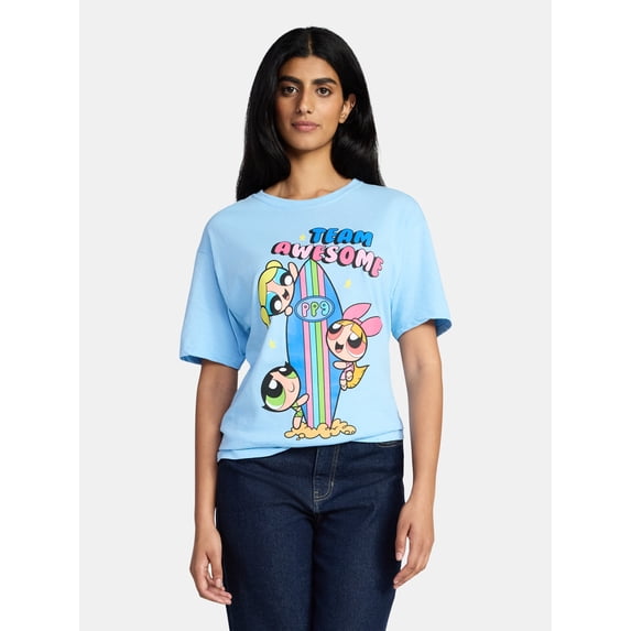 Powerpuff Girls Junior's Tee, Crew Neck, Short Sleeve, Graphic Tee ...