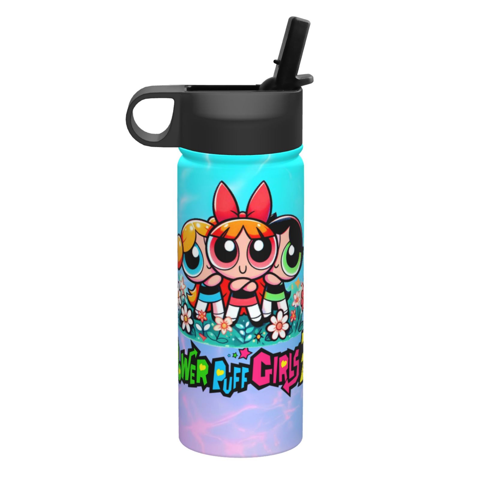 The Powerpuff Girls Kids Insulated Water Bottle With Straw - 18 Oz ...