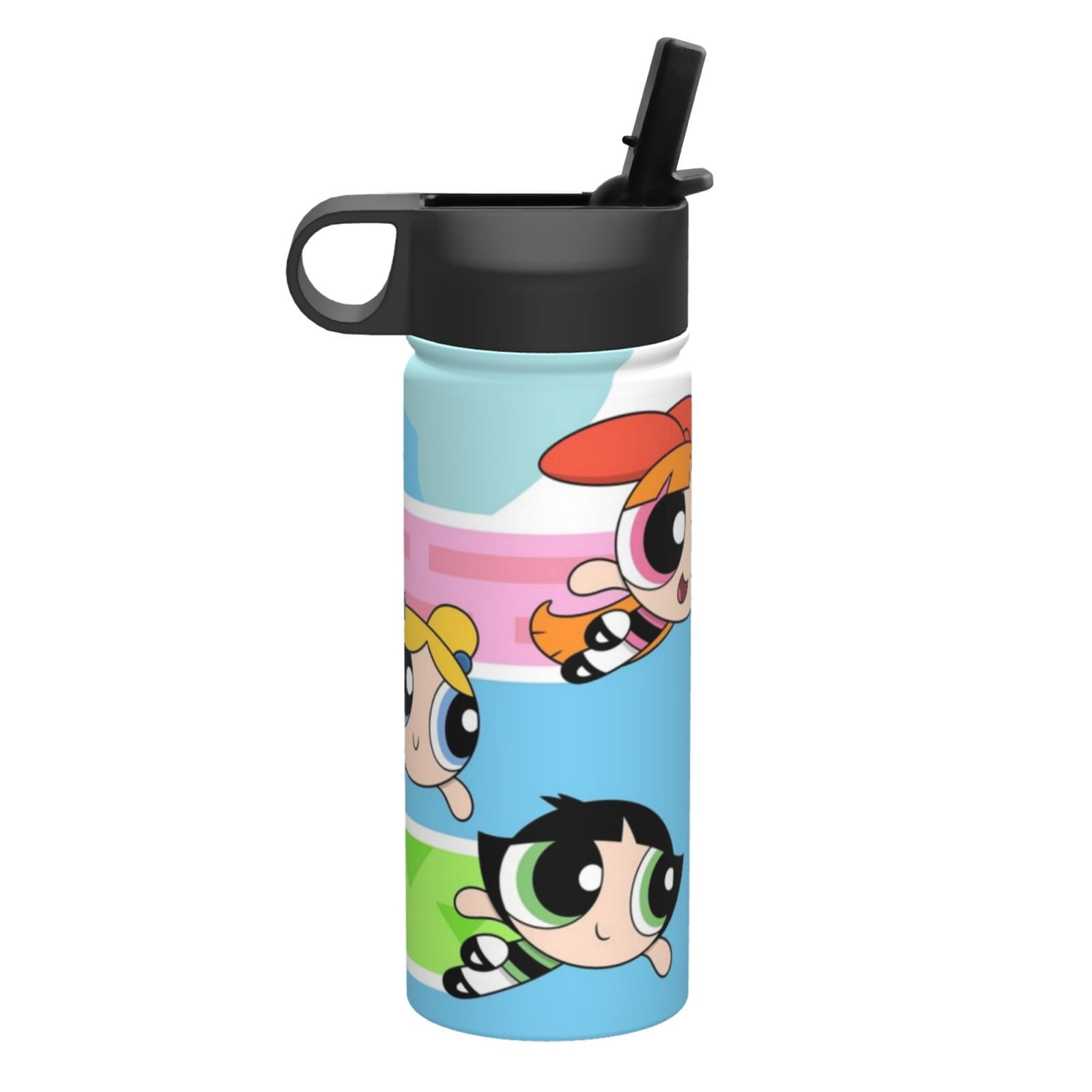 The Powerpuff Girls Kids Insulated Water Bottle With Straw - 18 Oz ...