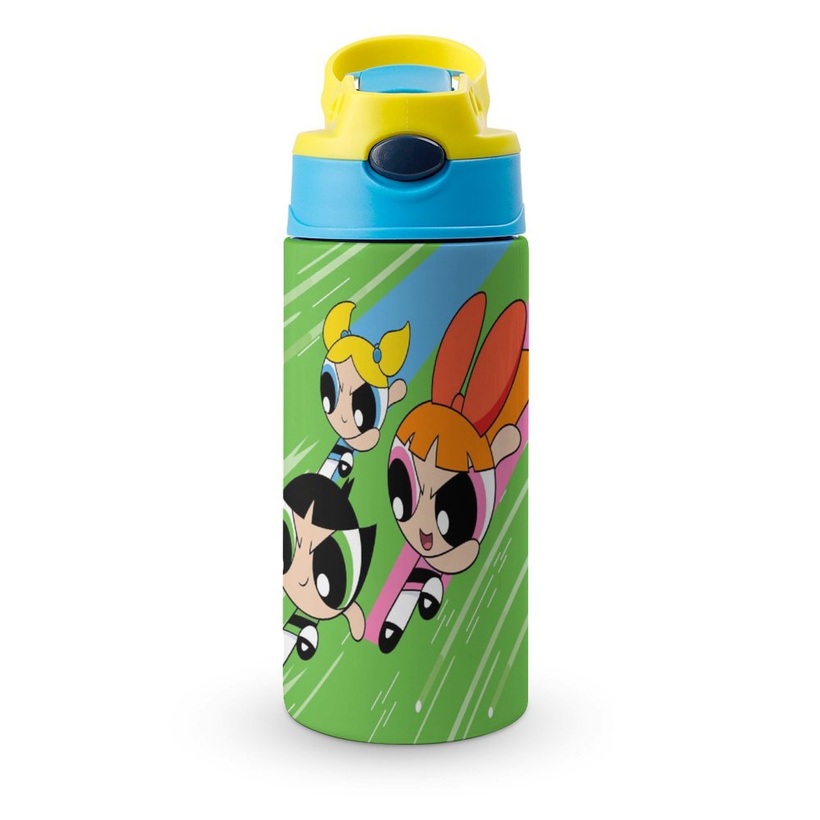 Powerpuff Girls Kids Water Bottle with Straw Lid Insulated Stainless ...