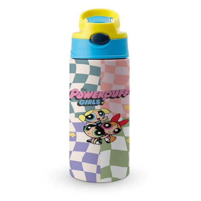 Powerpuff Girls Kids Water Bottle with Straw Lid Insulated Stainless Steel Reusable Tumbler for ...
