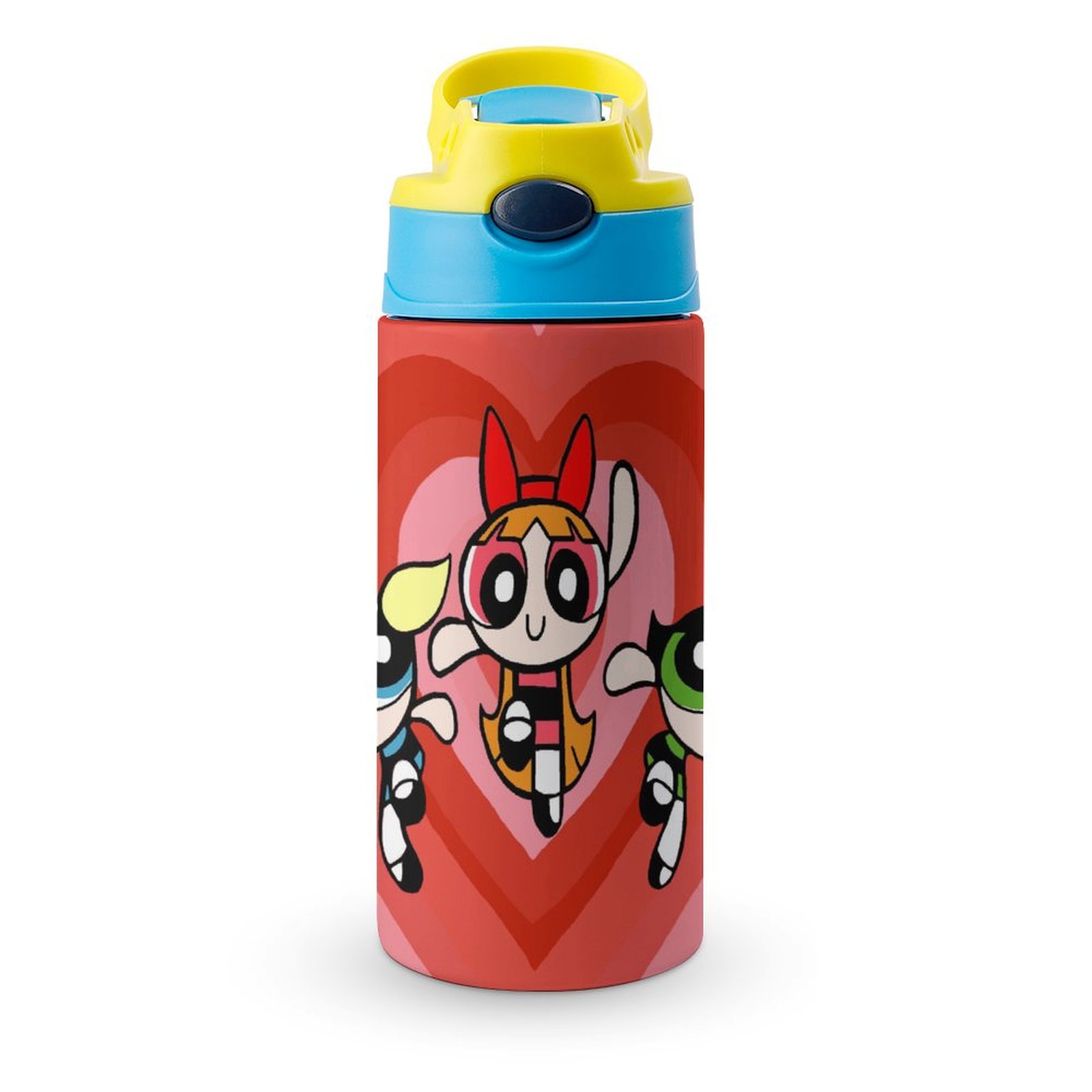 Powerpuff Girls Kids Water Bottle with Straw Lid Insulated Stainless ...