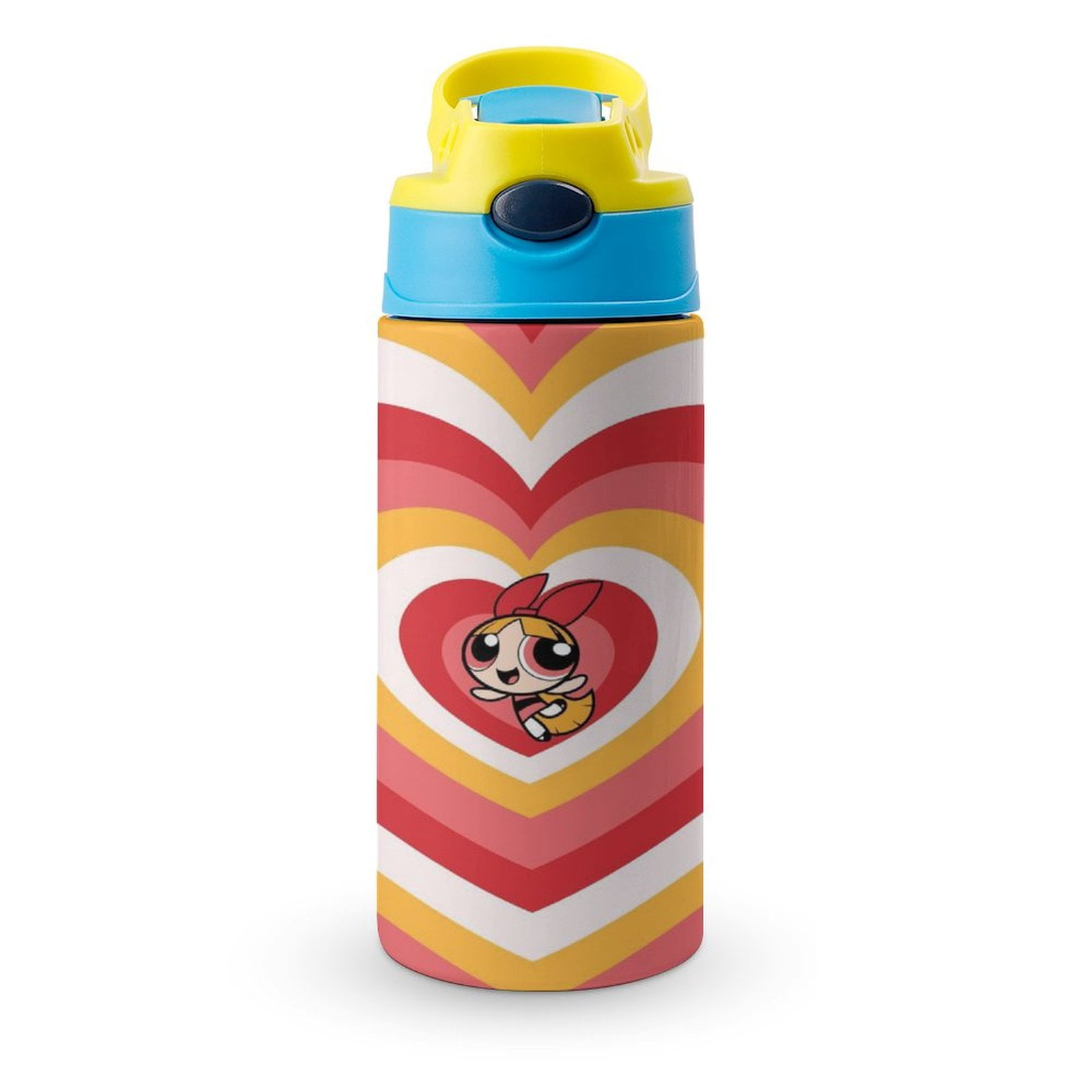 Powerpuff Girls Kids Water Bottle with Straw Lid Insulated Stainless ...