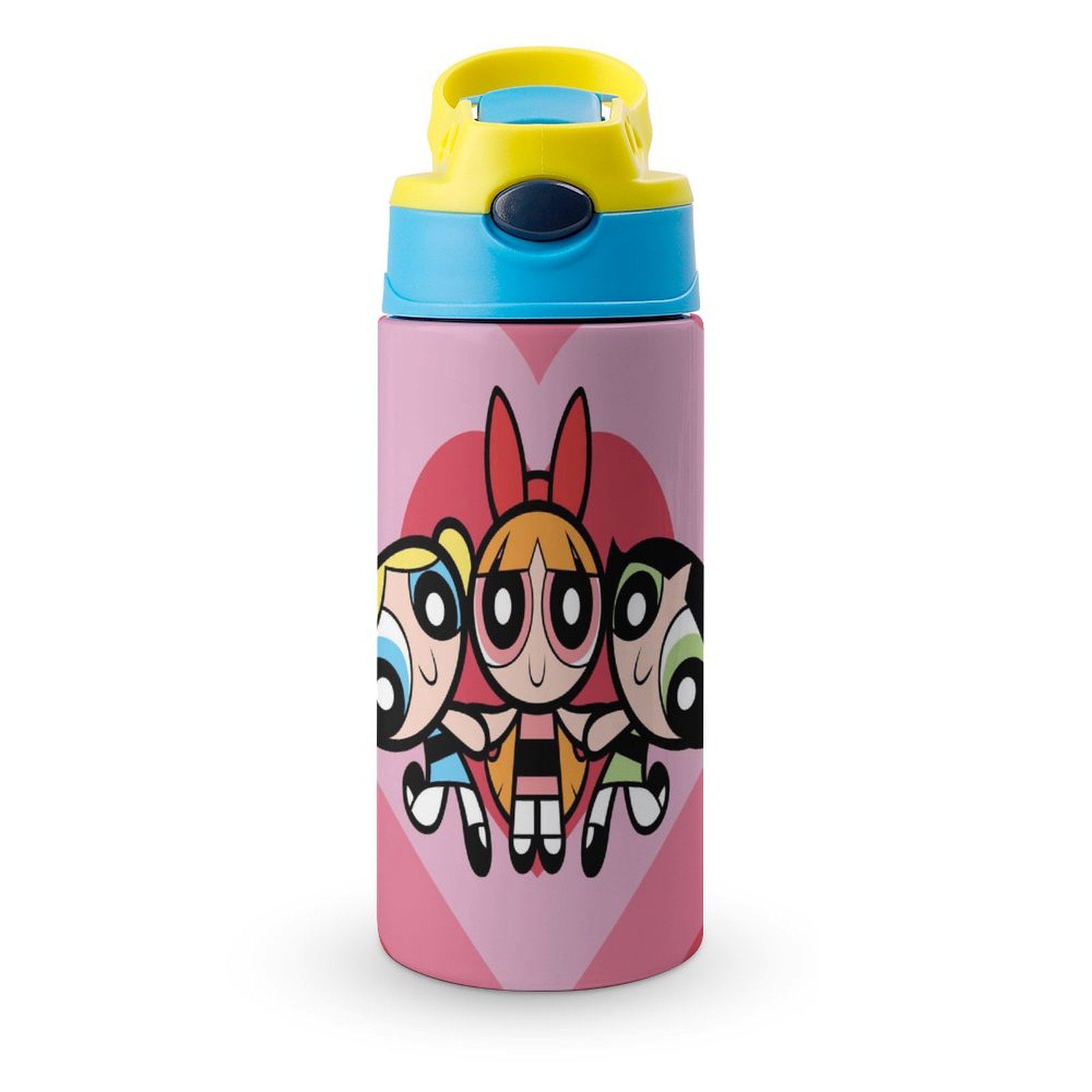 Powerpuff Girls Kids Water Bottle with Straw Lid Insulated Stainless ...