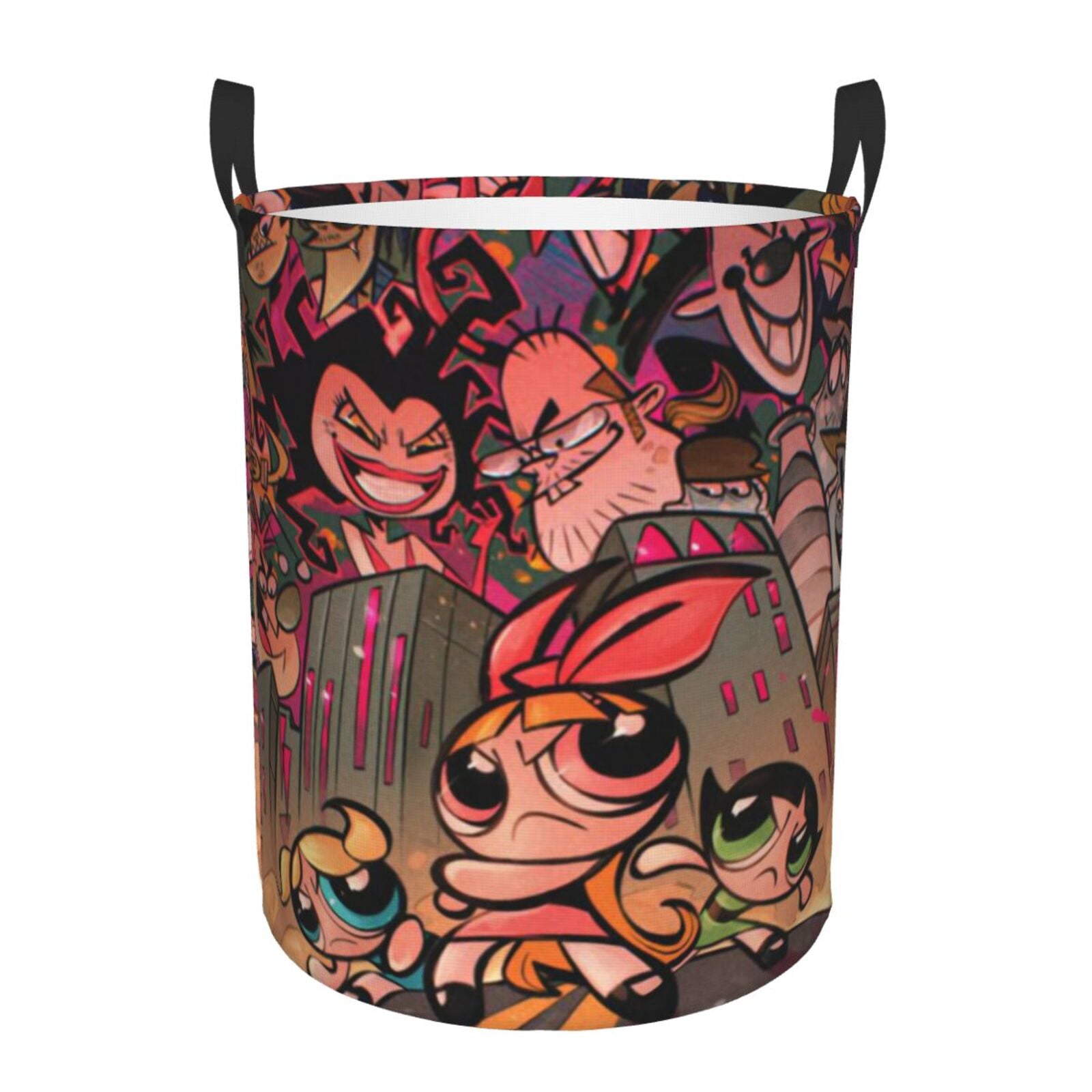 The Powerpuff Girls Laundry Basket Circular Laundry Hamper Dirty ...