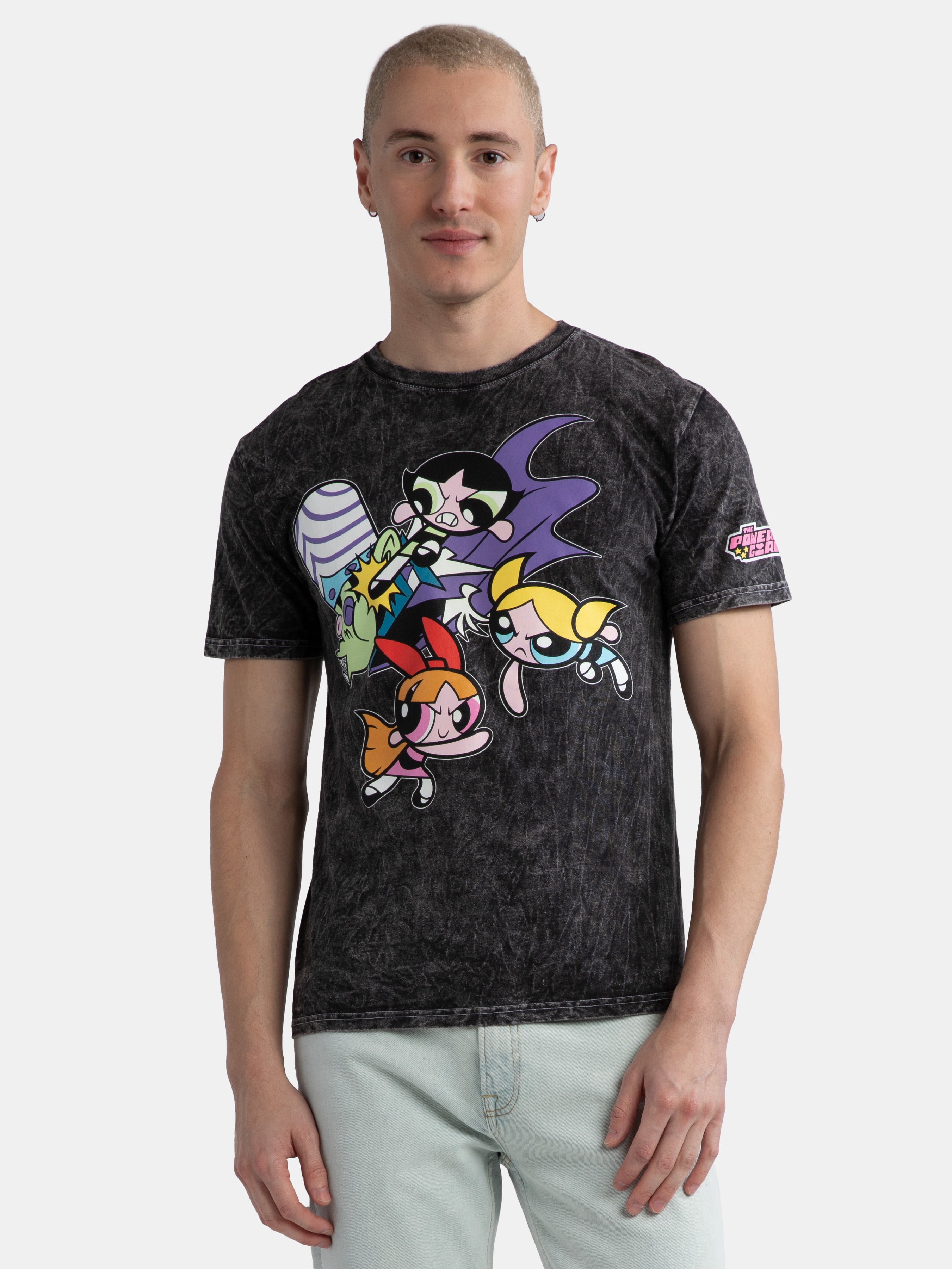 Powerpuff Girls Men's and Big Men's Cotton Graphic Tee with Short ...