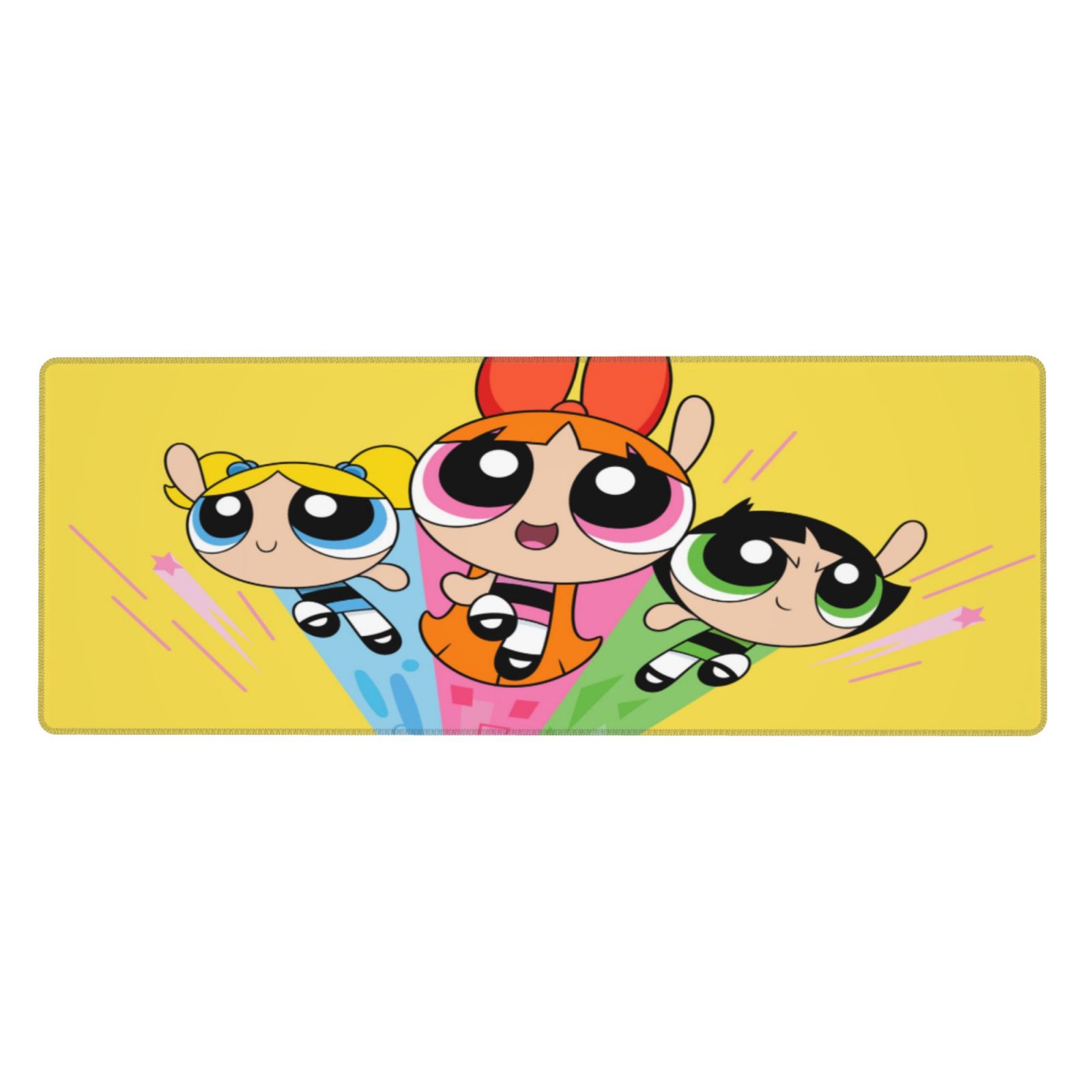 Powerpuff Girls Mouse Pad with Stitched Edge Desk Mat Keyboard Pad for ...