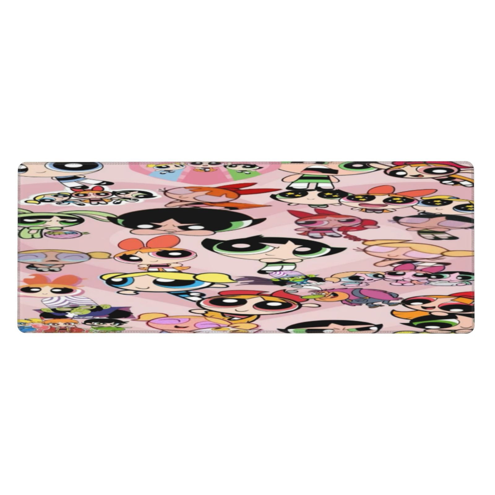Powerpuff Girls Mouse Pad with Stitched Edge Desk Mat Keyboard Pad for ...