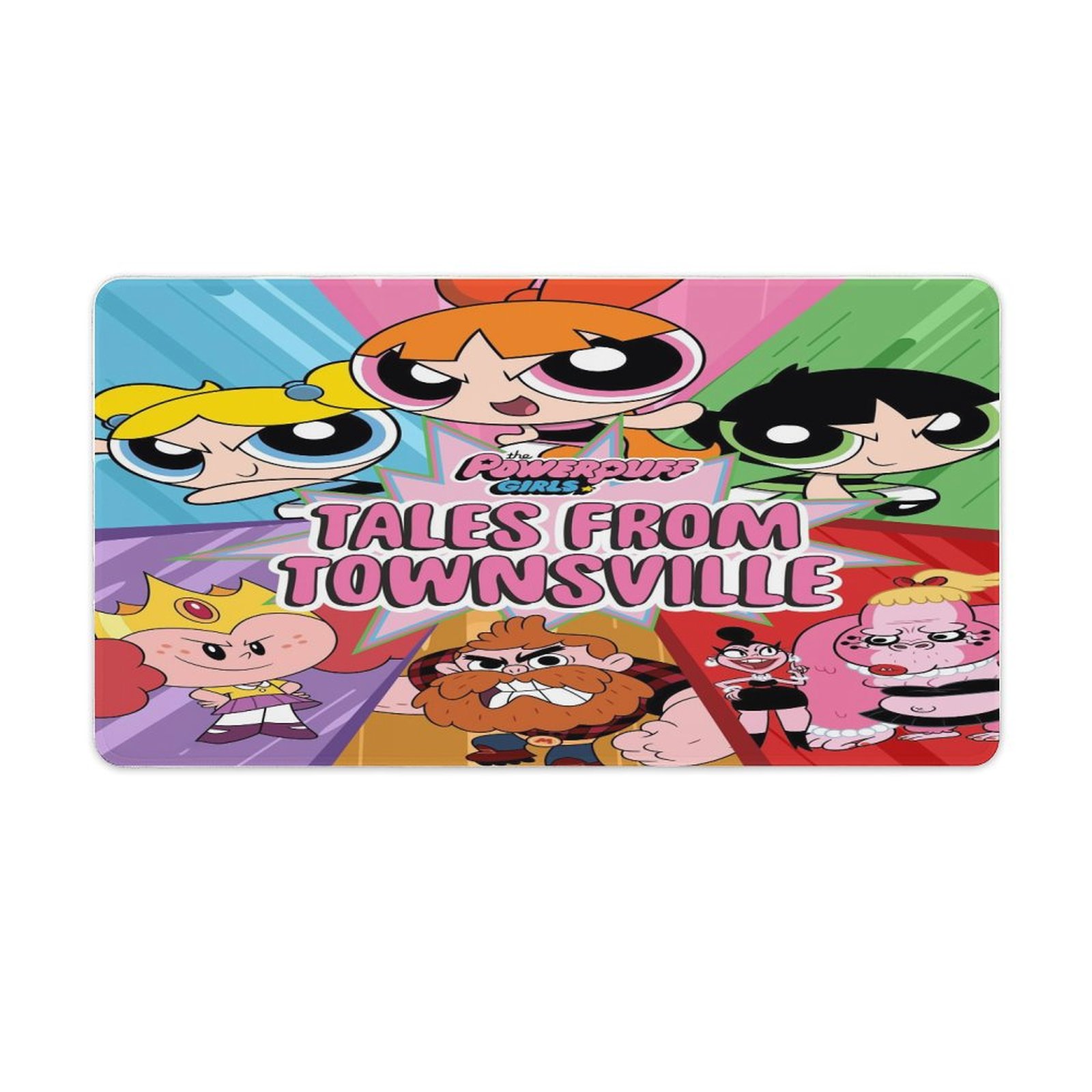 Powerpuff Girls Mouse Pad with Stitched Edge Desk Mat Keyboard Pad for ...