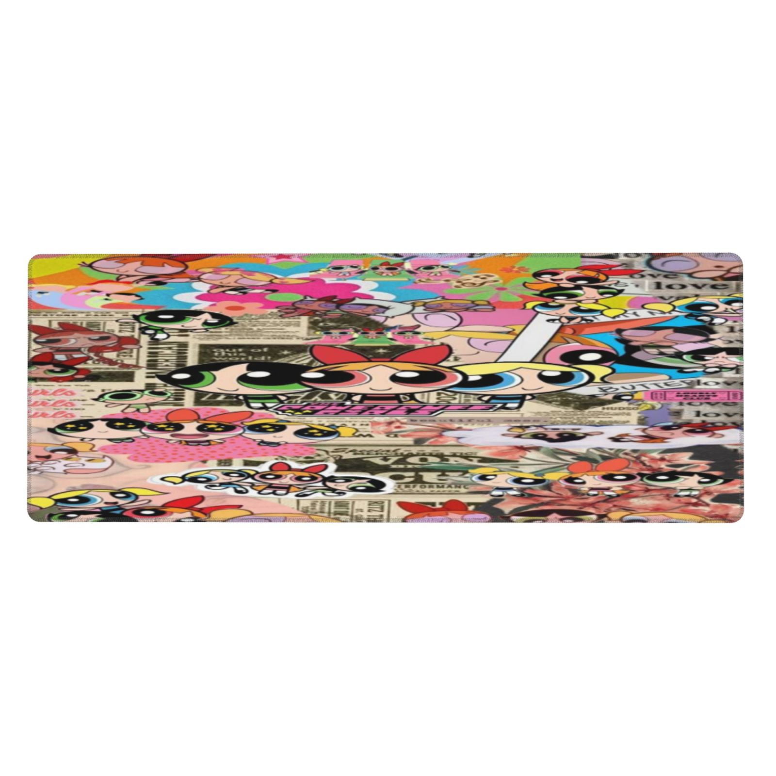Powerpuff Girls Mouse Pad with Stitched Edge Desk Mat Keyboard Pad for ...