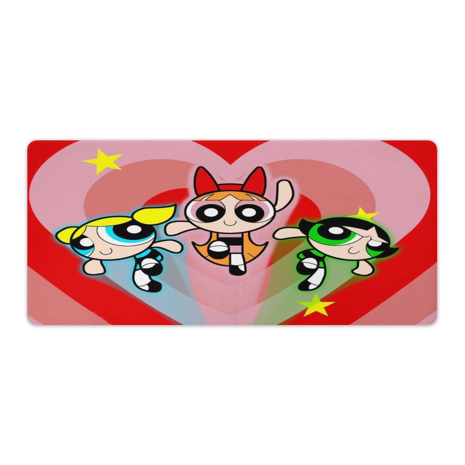 Powerpuff Girls Mouse Pad with Stitched Edge Desk Mat Keyboard Pad for ...