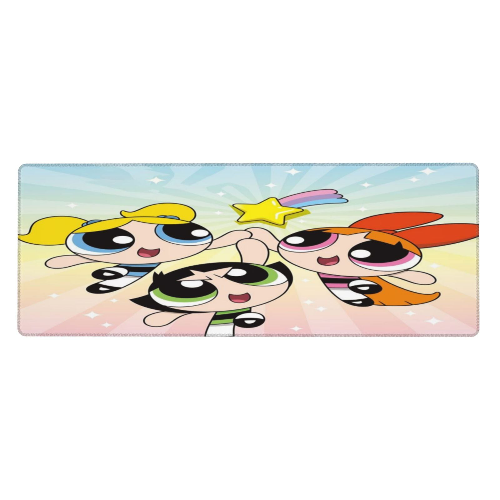 Powerpuff Girls Mouse Pad with Stitched Edge Desk Mat Keyboard Pad for ...