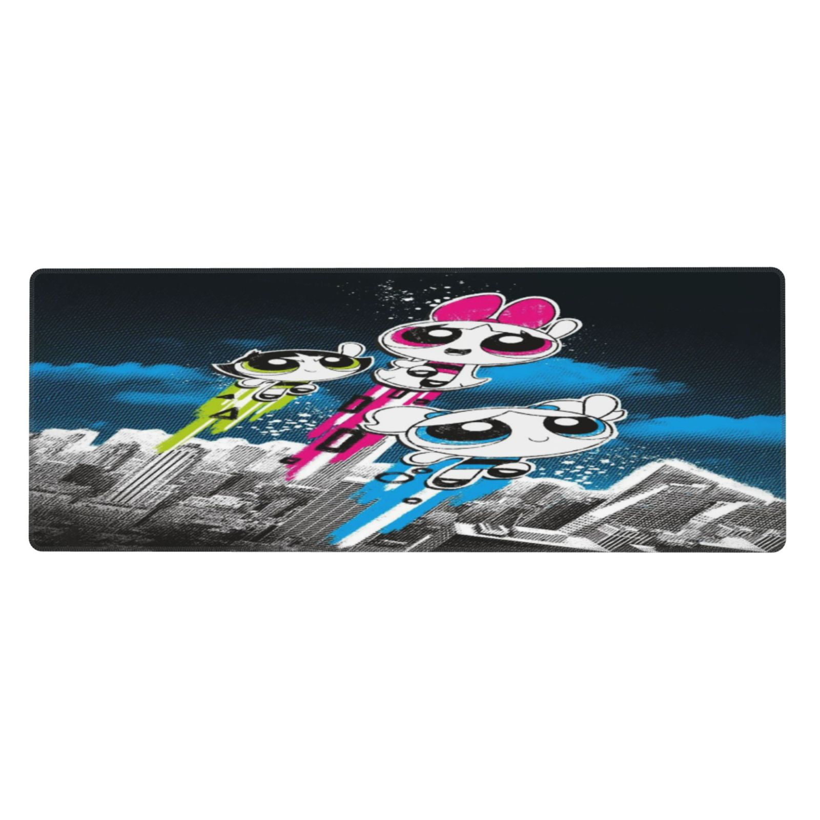 Powerpuff Girls Mouse Pad with Stitched Edge Desk Mat Keyboard Pad for ...