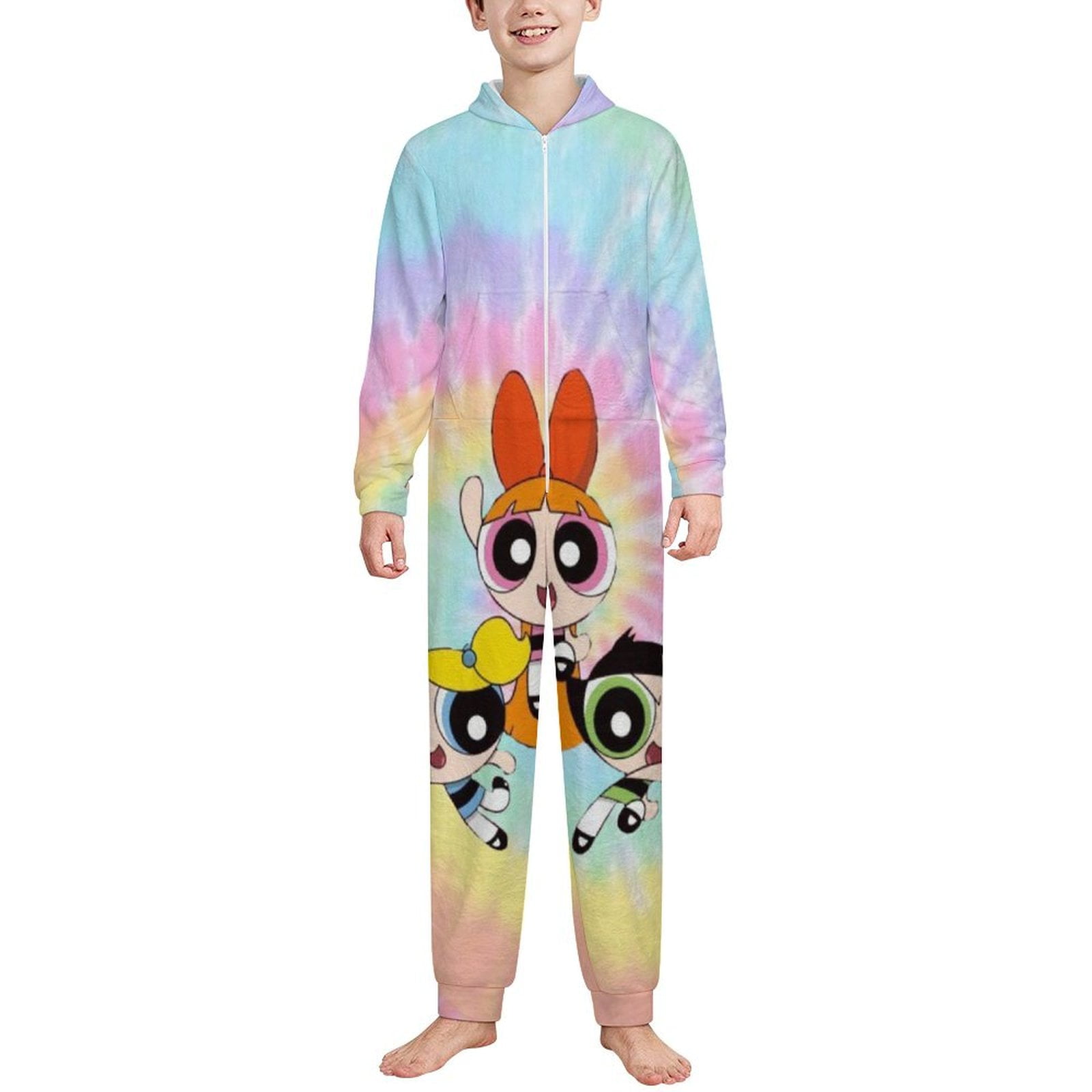 Powerpuff Girls Onesie Pajama Sleepwear Fleece Jumpsuits for Daily ...