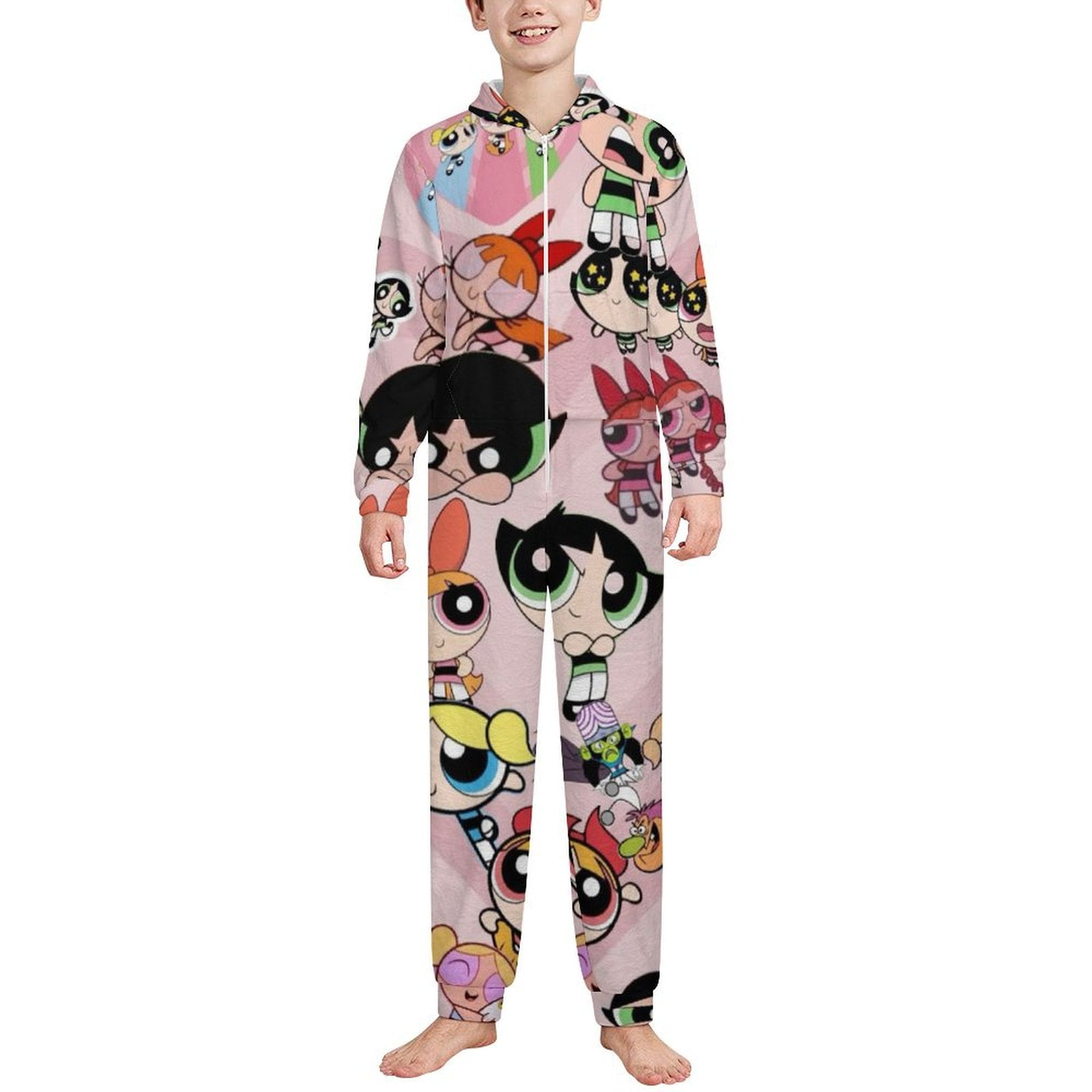 Powerpuff Girls Onesie Pajama Sleepwear Fleece Jumpsuits for Daily ...