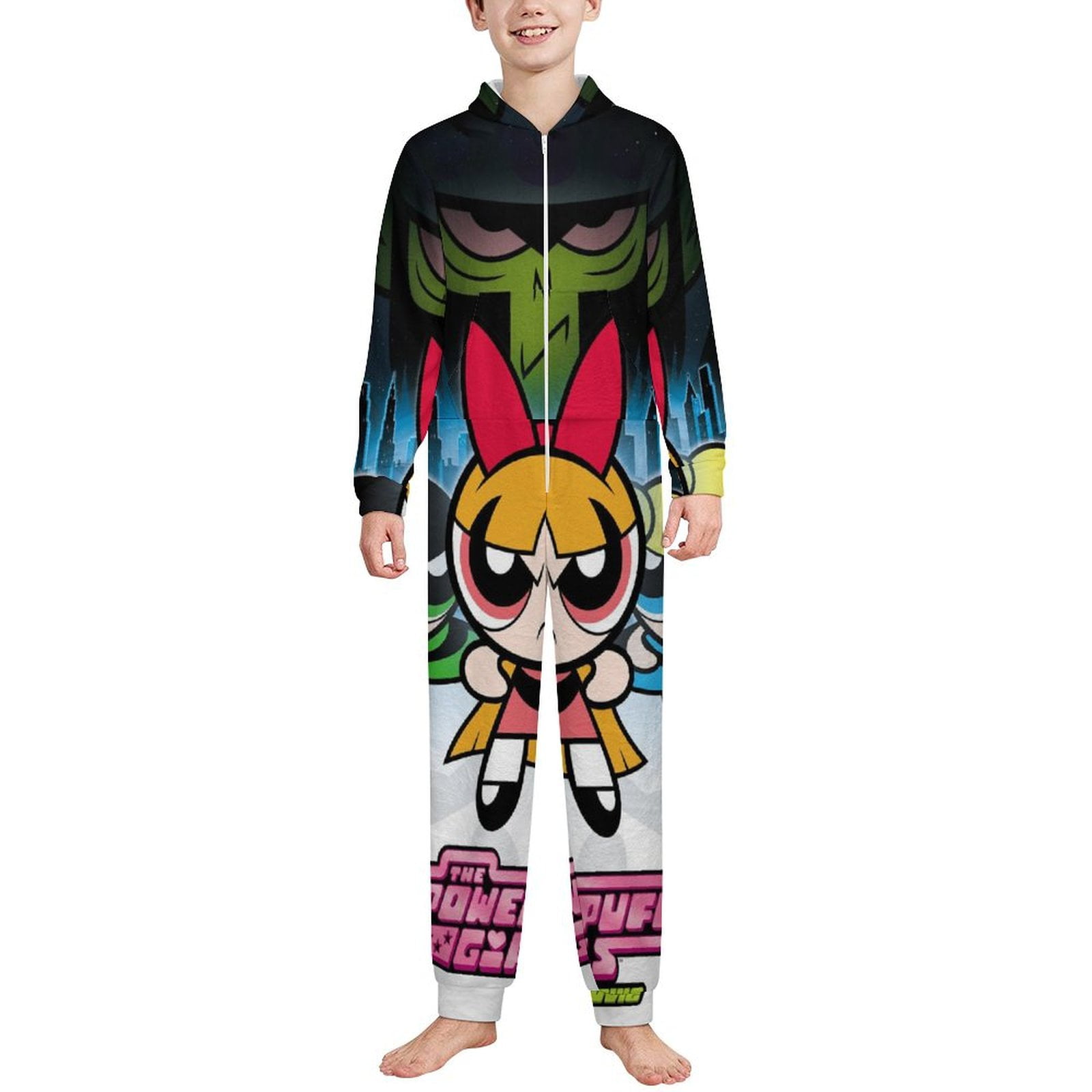 Powerpuff Girls Onesie Pajama Sleepwear Fleece Jumpsuits for Daily ...