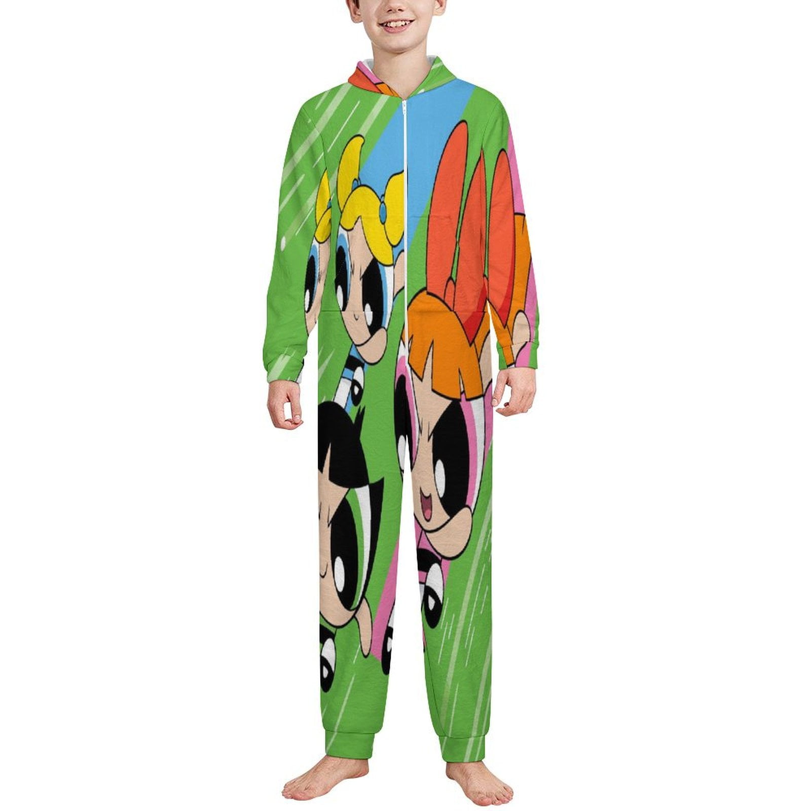 Powerpuff Girls Onesie Pajama Sleepwear Fleece Jumpsuits for Daily ...