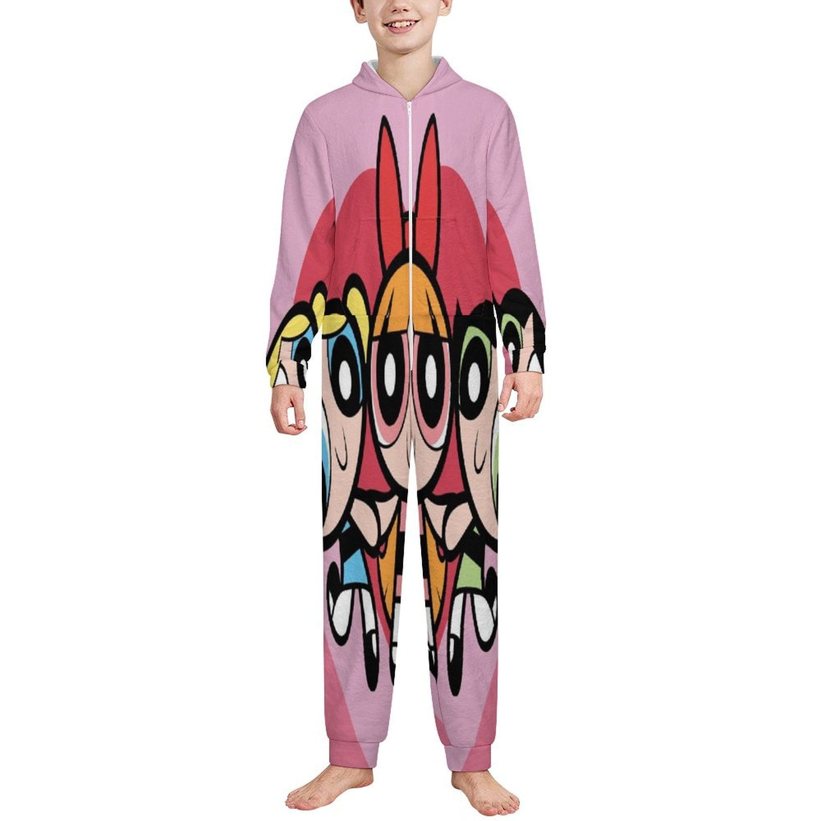 Powerpuff Girls Onesie Pajama Sleepwear Fleece Jumpsuits for Daily ...
