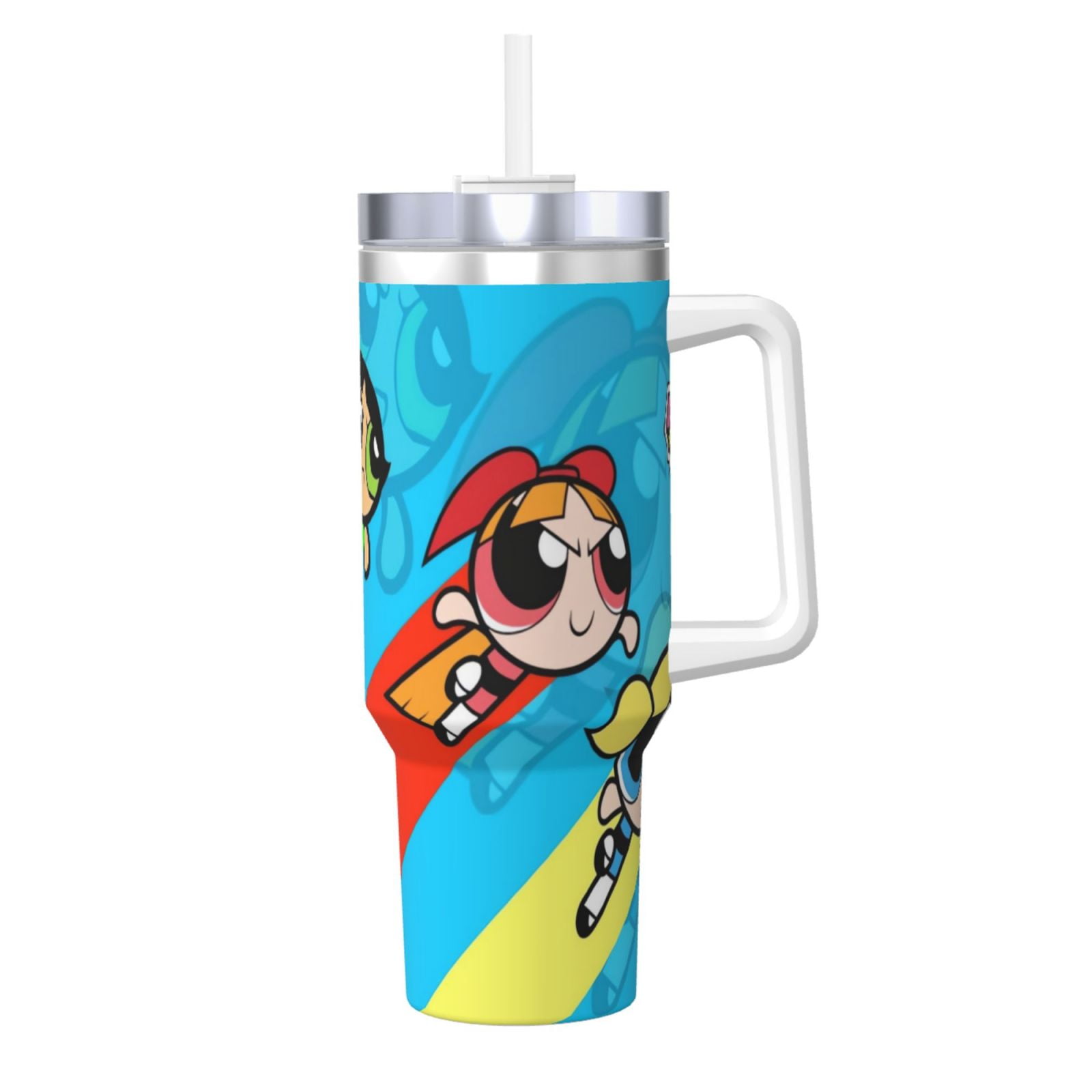Powerpuff-Girls Power-Puff Insulated Tumbler 40 Oz With Handle And ...