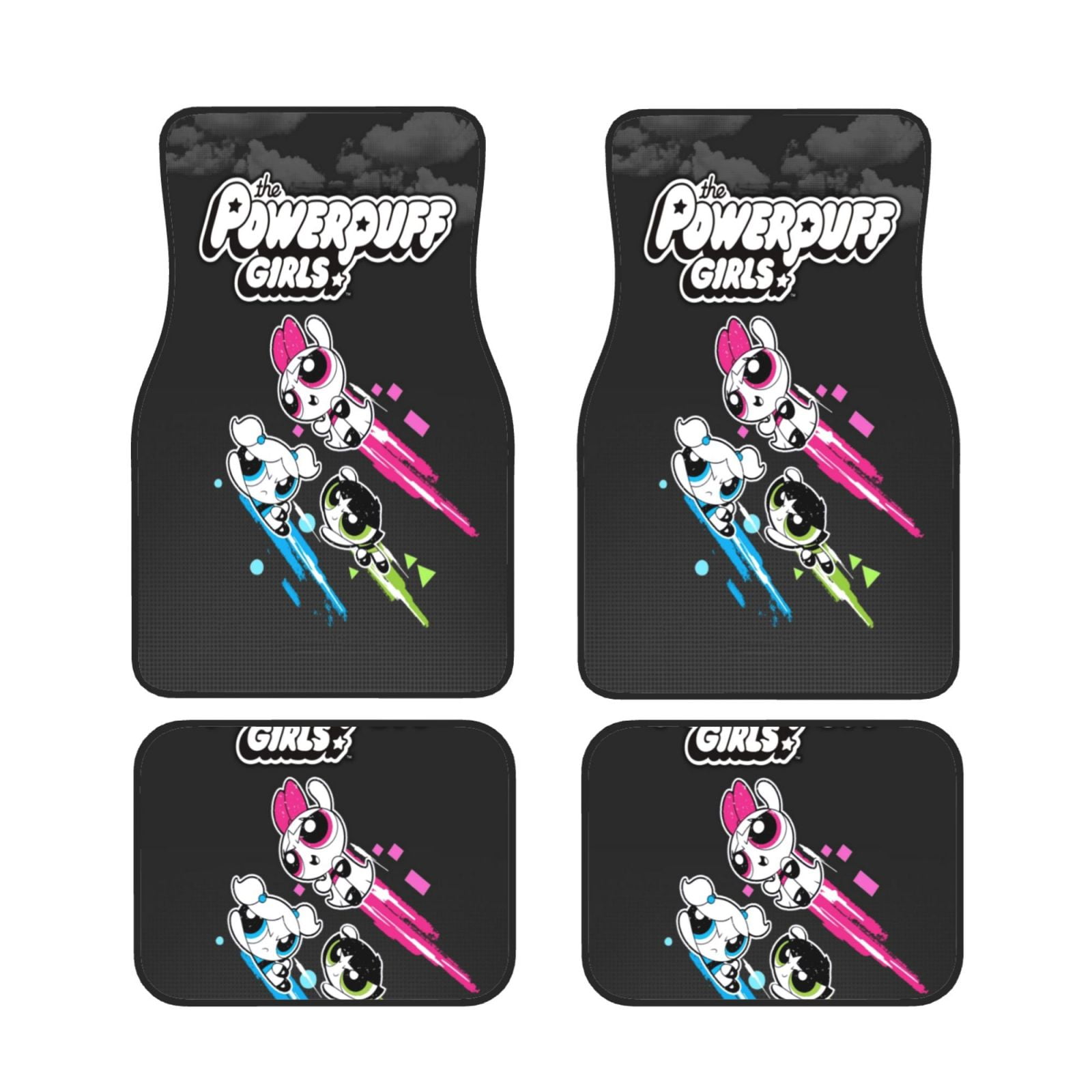 Powerpuff Girls Print Car Floor Mat Durable Fabric Heavy Duty Auto ...