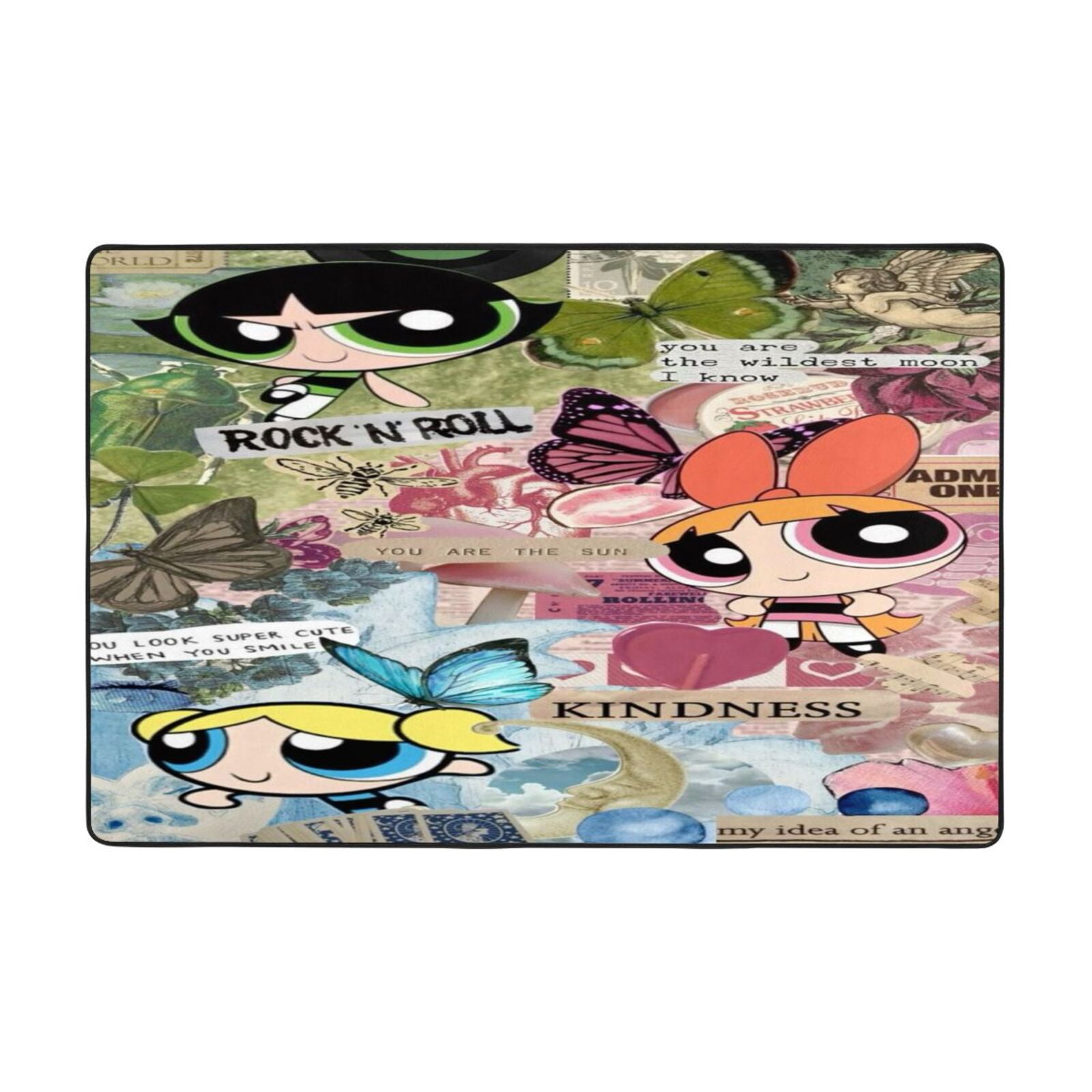 Powerpuff Girls Rug Cartoon Character Carpet For Bedroom Livingroom ...