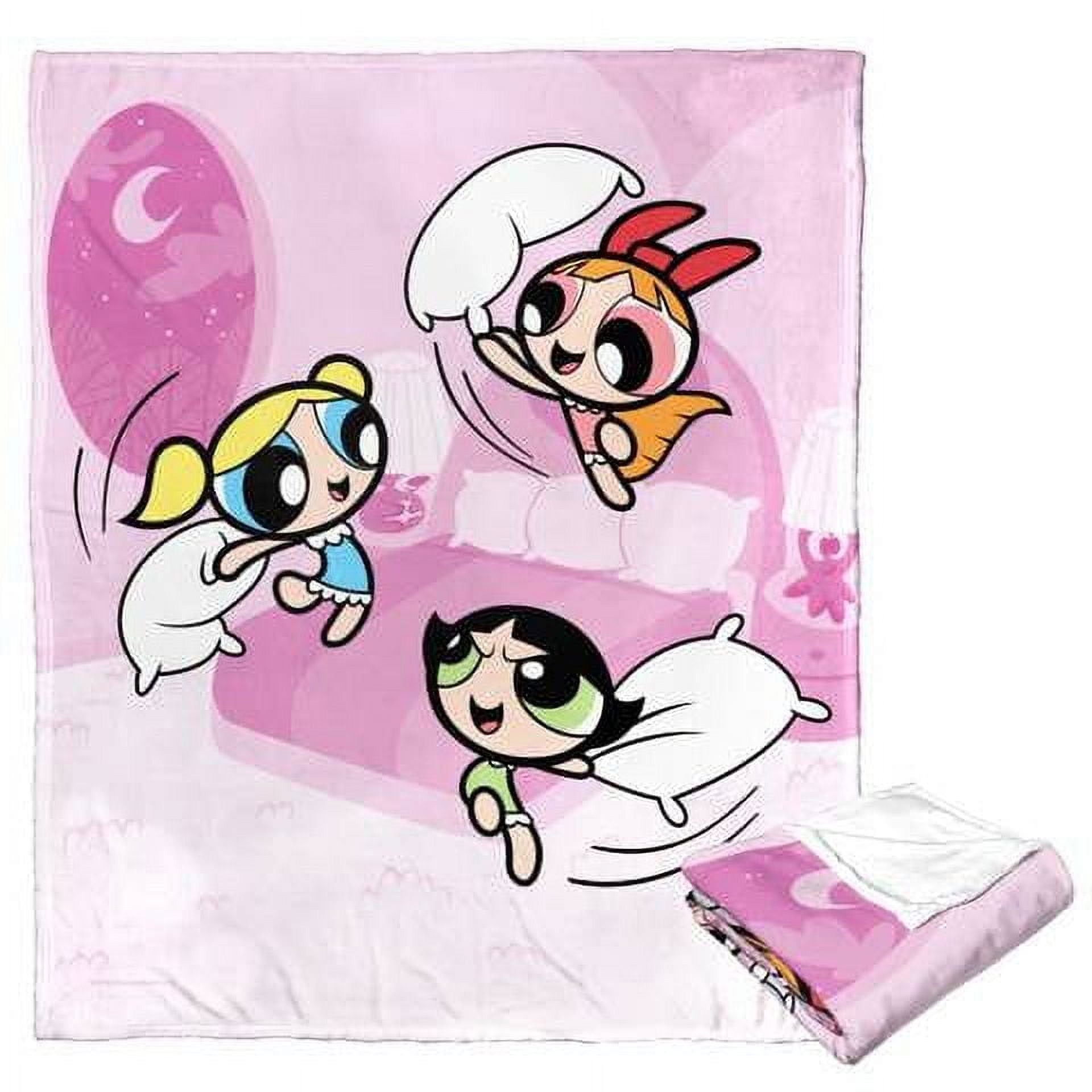 Powerpuff Girls Super Powered Pillowfight Warner Bros Kids Silk Touch ...