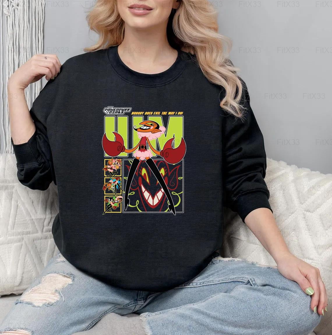 Powerpuff Girls Sweatshirt with HIM Evil Cartoon Villain Art, for men ...