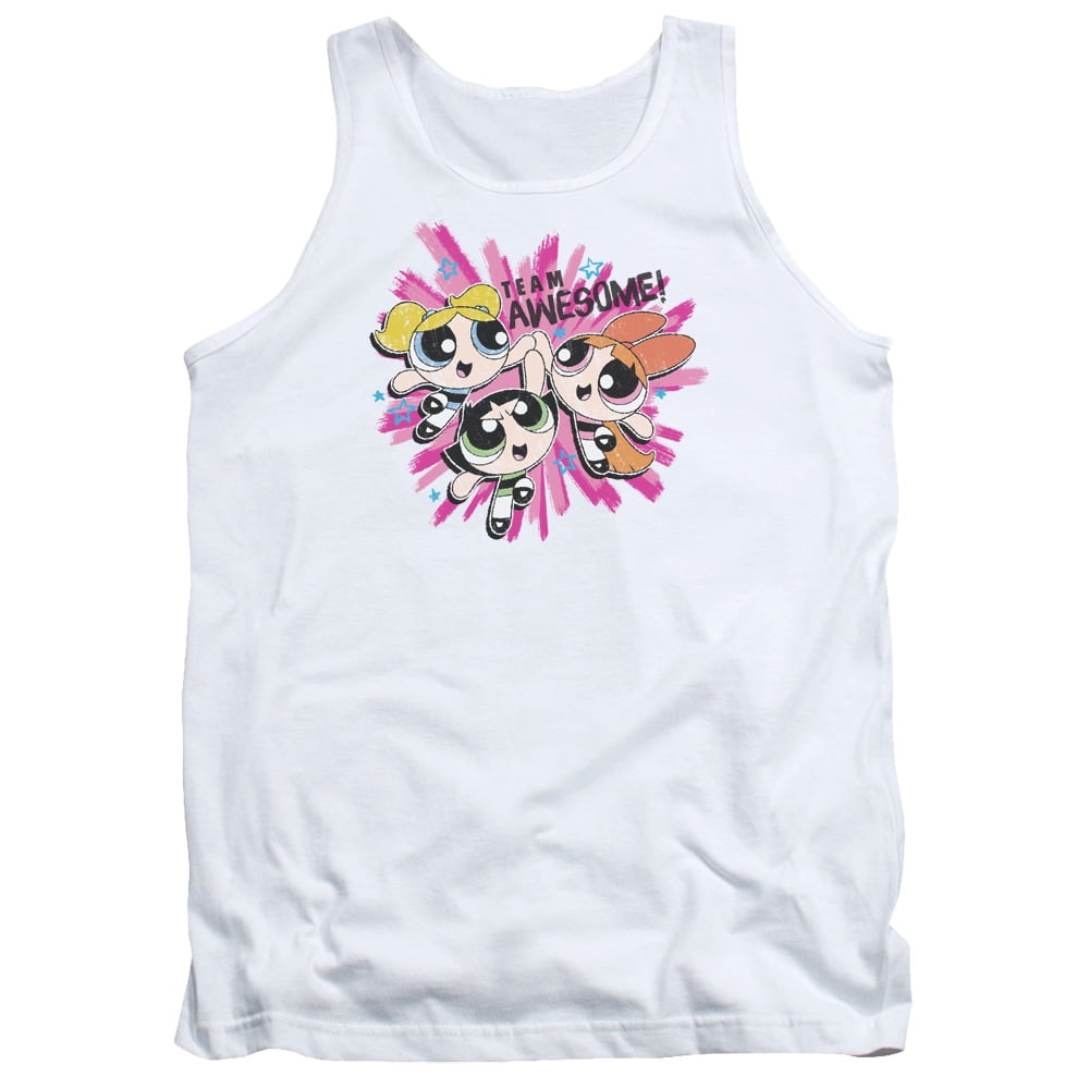 Powerpuff Girls Team Awesome Adult Tank Top White - Walmart.com