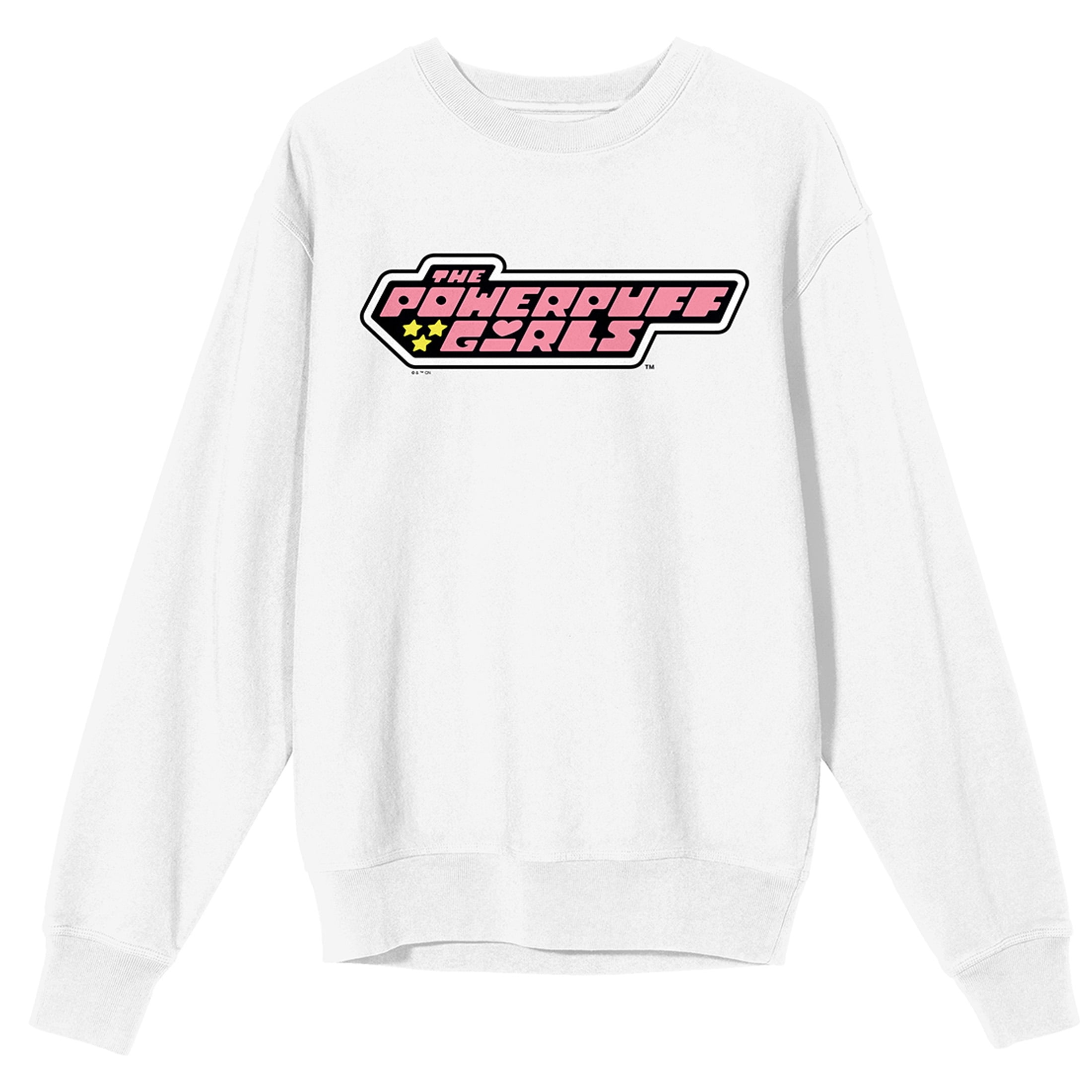 Powerpuff Girls Team Blossom Crew Neck Long Sleeve White Adult ...
