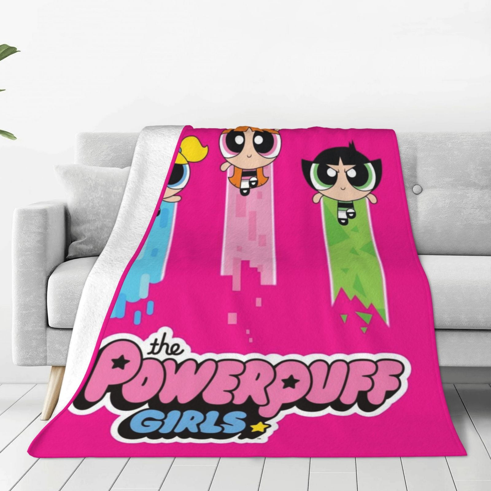The Powerpuff Girls Throw Blanket Couch Bed Sofa Soft Lightweight Warm ...