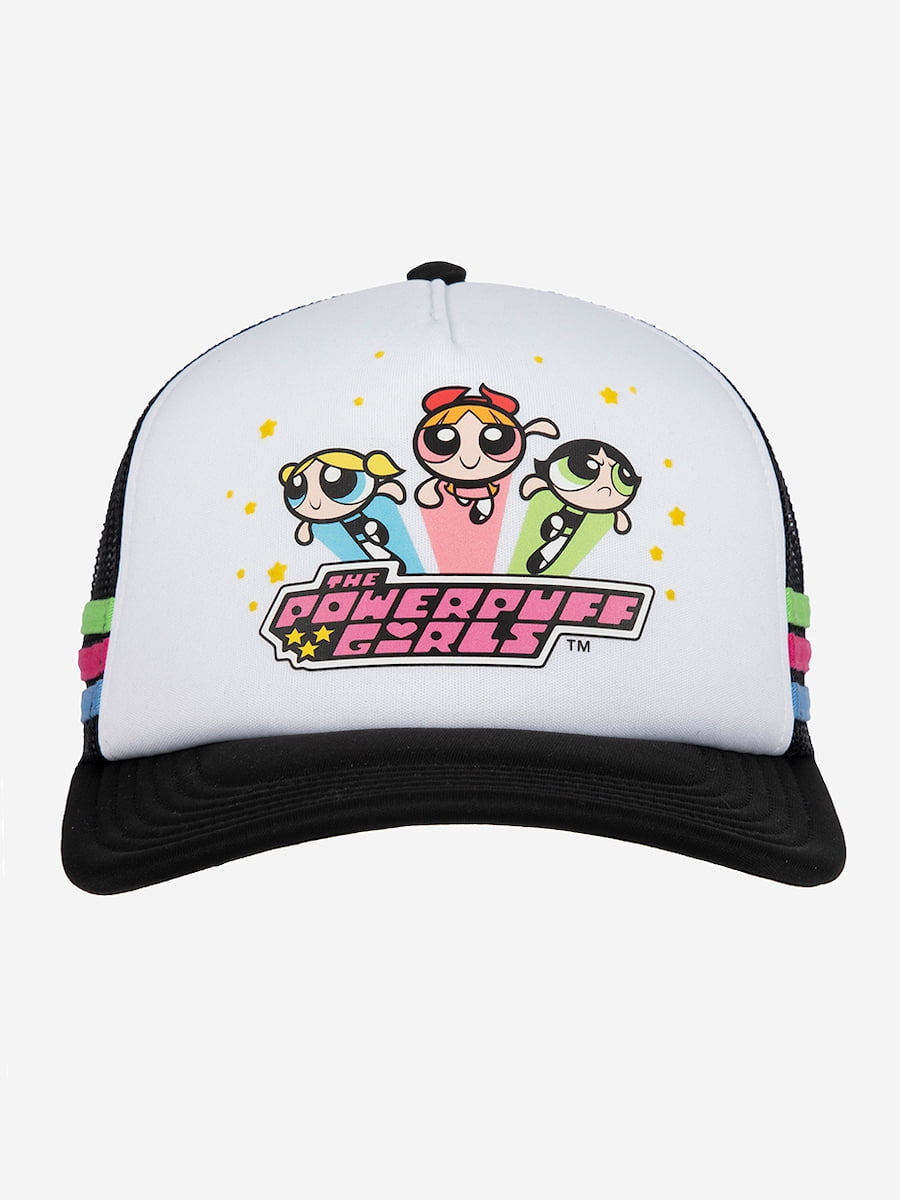 Powerpuff Girls Trio Flying Logo White Trucker Hat - Walmart Business ...