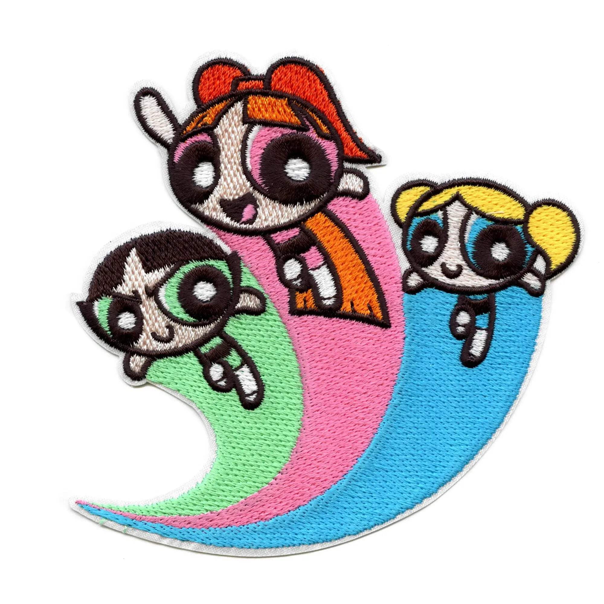 Powerpuff Girls Trio Flying Patch Cartoon Network Animation Embroidered ...