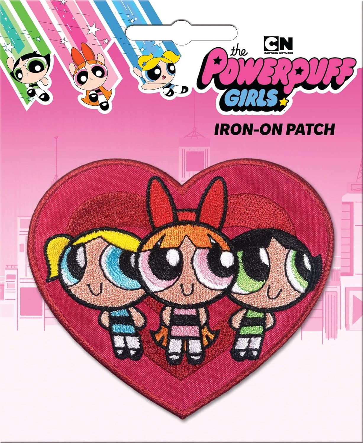 Powerpuff Girls Trio Heart Patch Cartoon Network Animation Embroidered ...