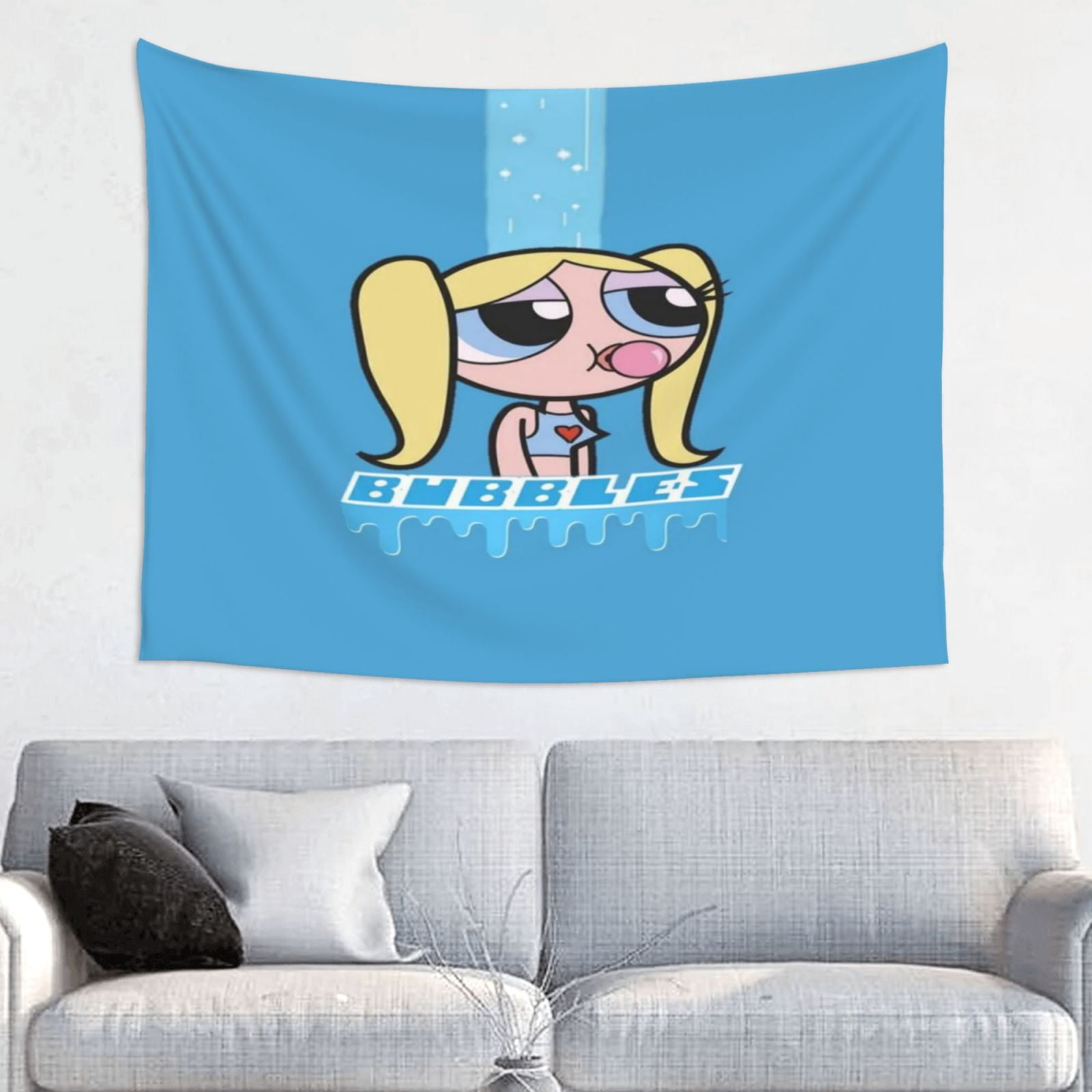 Powerpuff Girls Wall Tapestry Anime Poster For Bedroom Aesthetics Funny ...