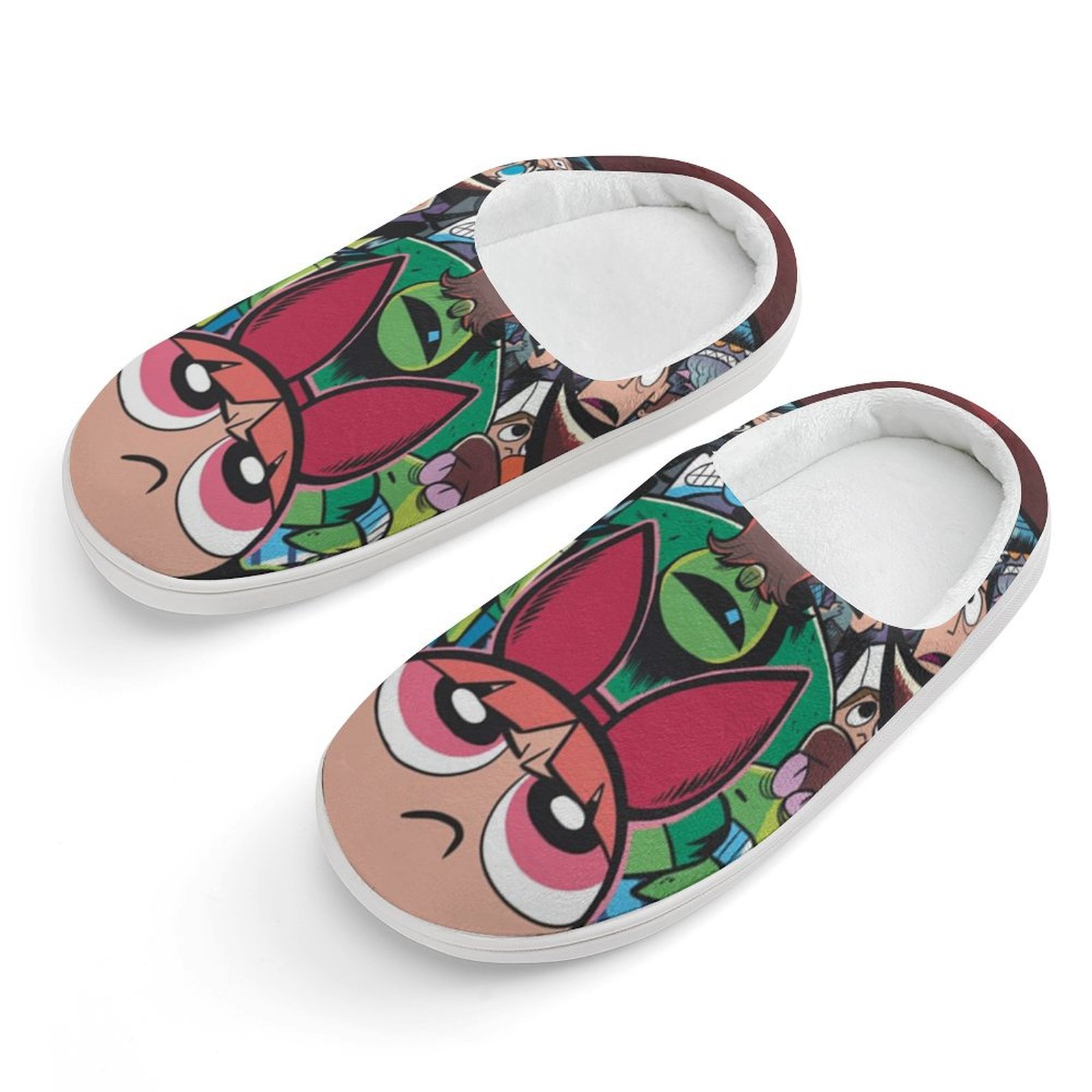 The Powerpuff Girls Winter Plush Slippers for Boys Girls Soft Warm ...