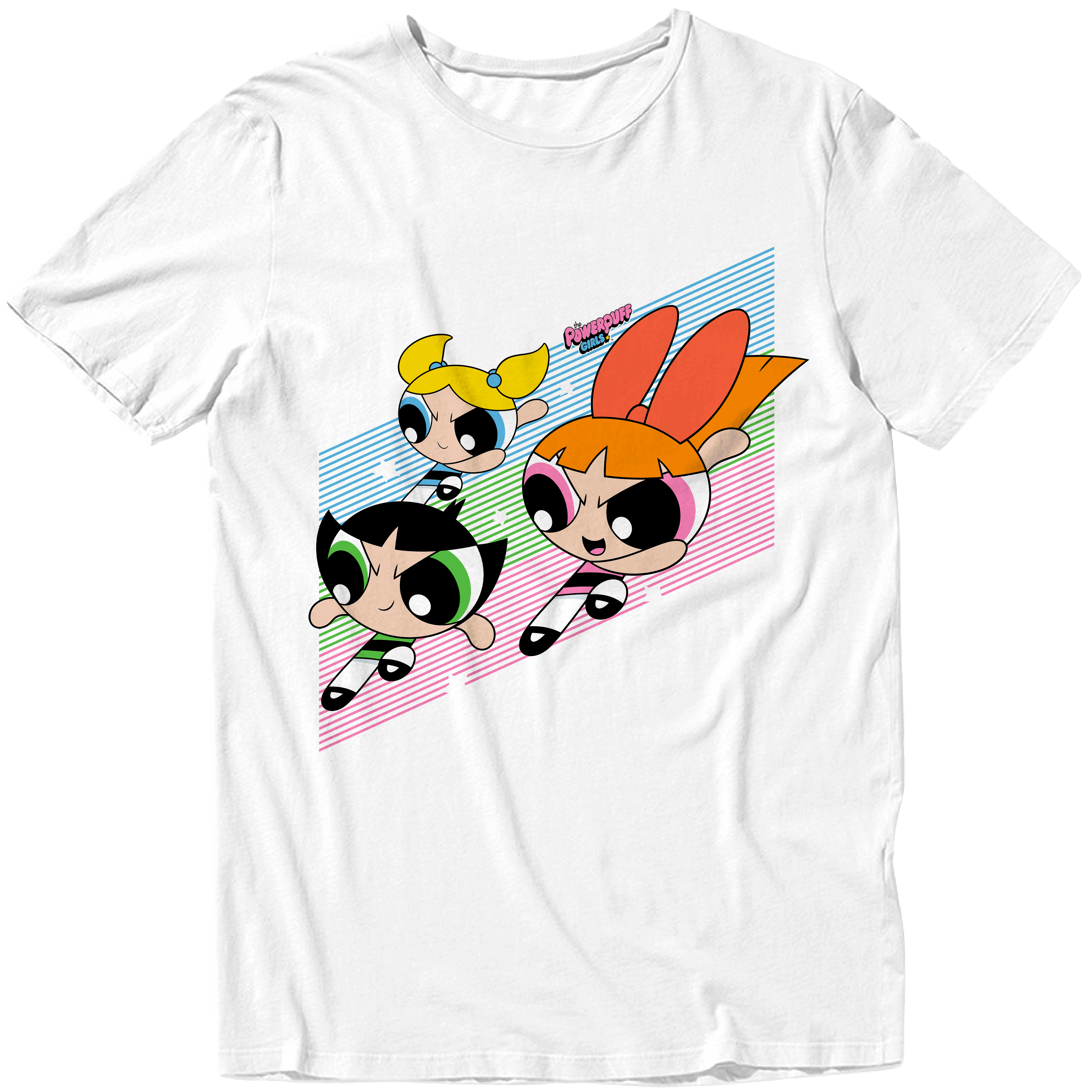 Powerpuff Girls Zoom Into Action Adult Unisex Short Sleeve T-Shirt ...