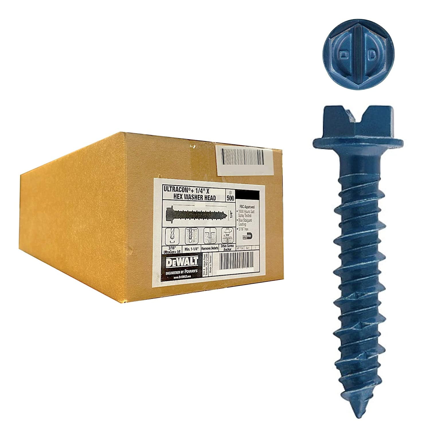 Powers Fastening Innovations DeWALT Engineered by Powers ULTRACON+ 1/4 ...