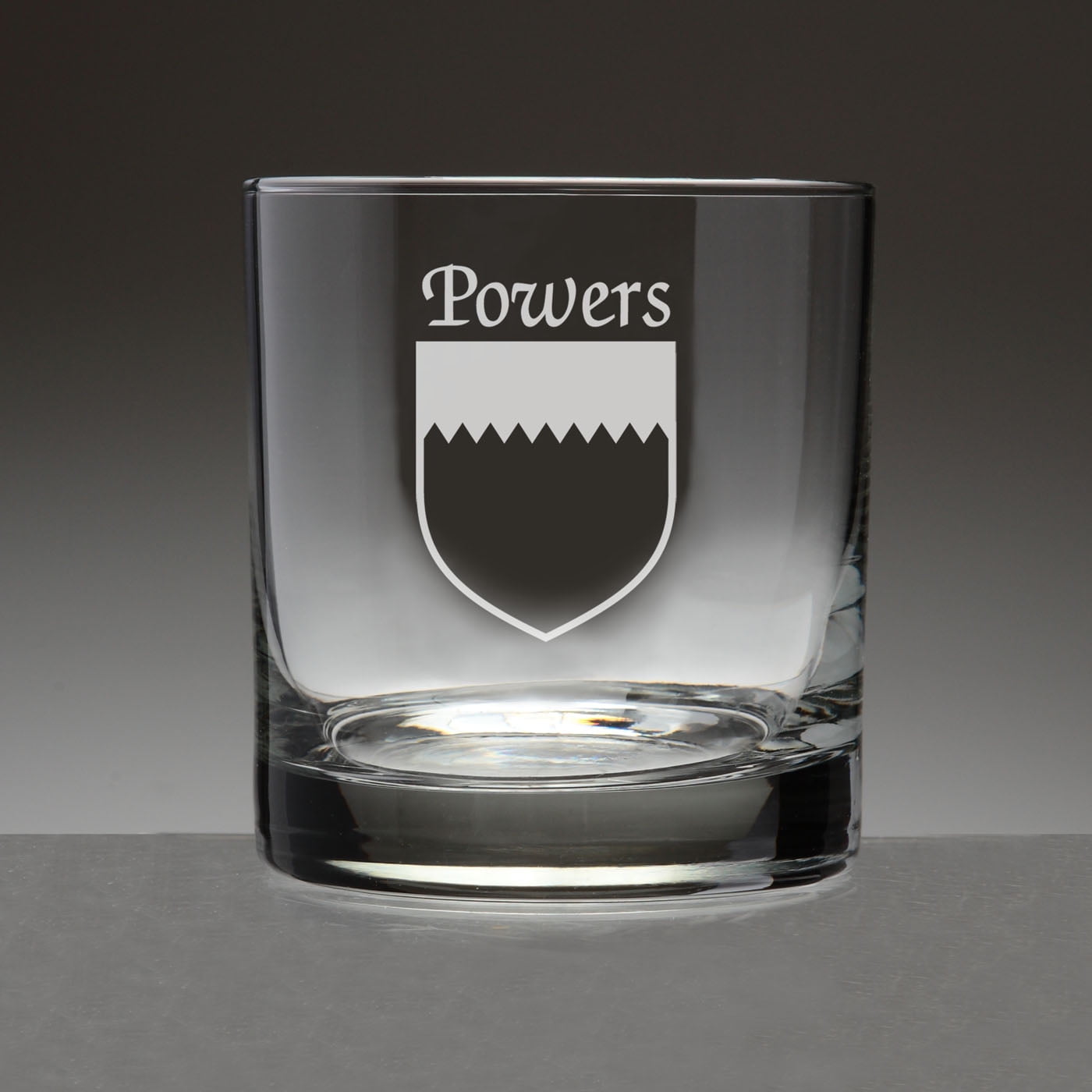Powers Irish Coat of Arms Tumbler Glasses - Set of 4 (Sand Etched ...