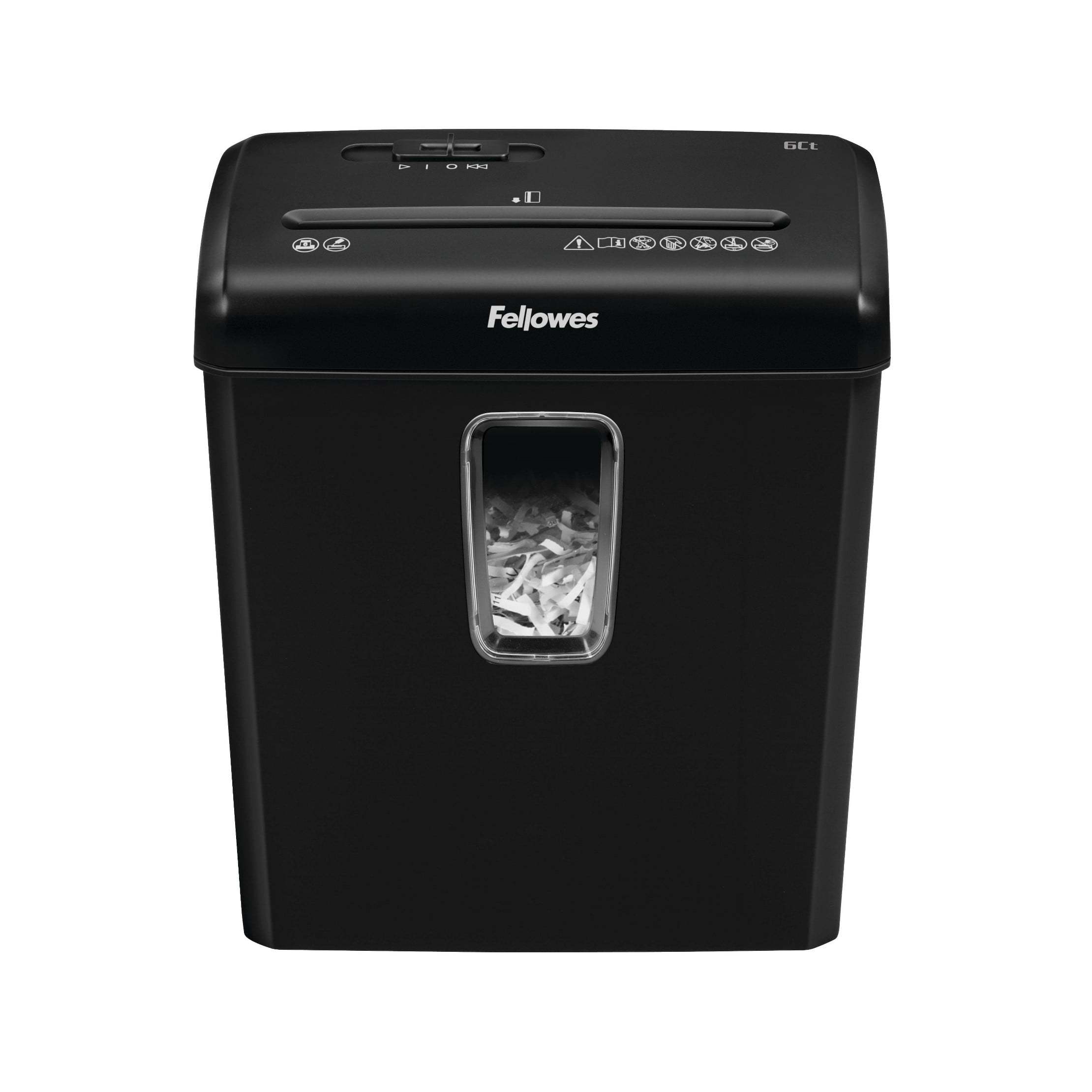 Powershred 6ct Cross-Cut Paper Shredder - Black: Shreds Credit Cards ...