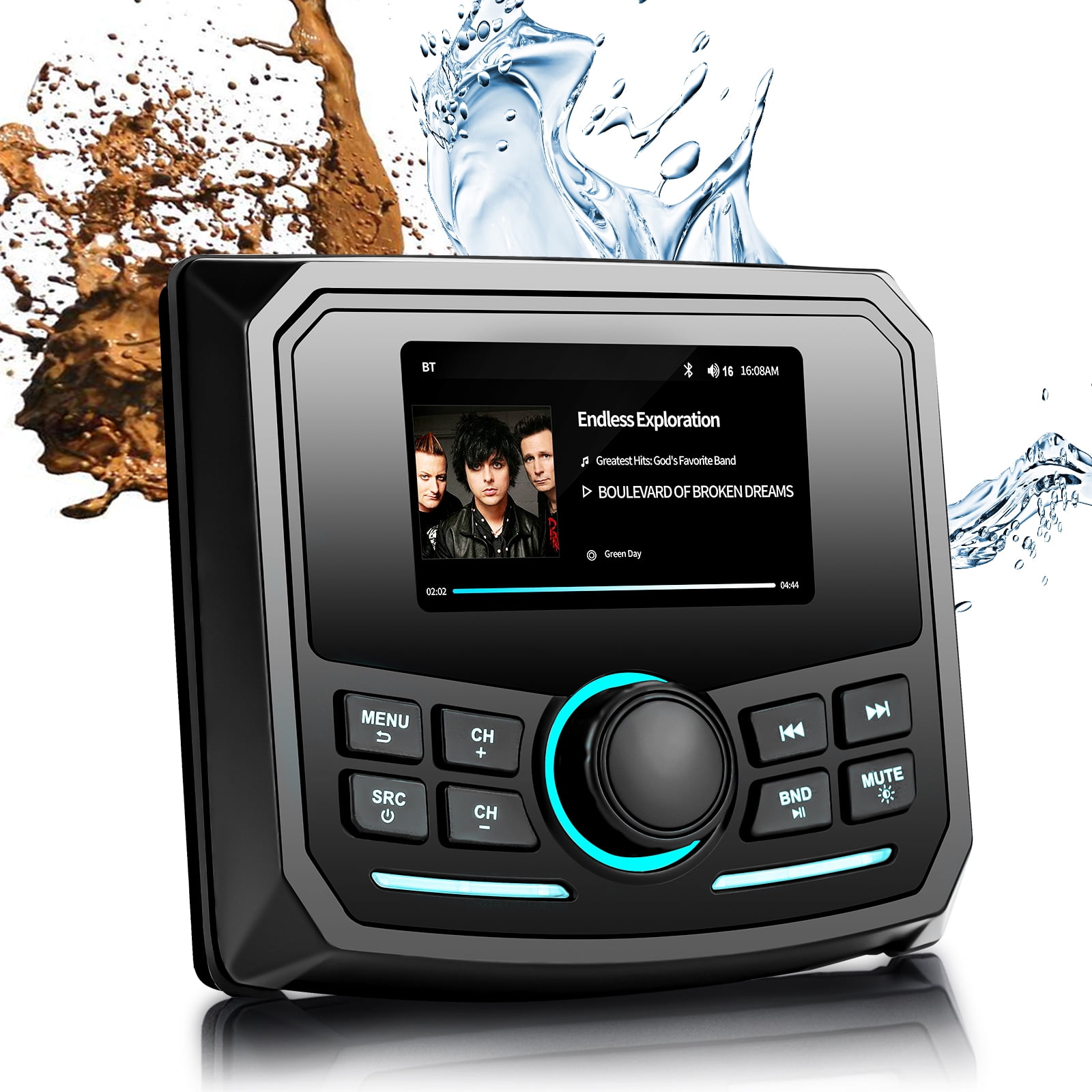 Powersport Marine Stereo – Premium Powersport Radio with 7 Color LED ...