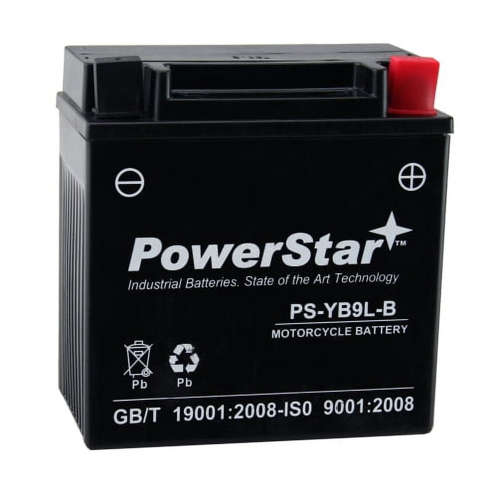 Powerstar 12V 9Ah Motorcycle, ATV Battery, Maintenance Free, Replaces ...