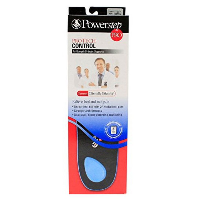 Powerstep Protech Control Orthotic Insoles Full Length Size: IJ - M12 ...
