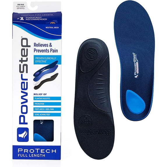 Powerstep Protech Full Length Orthotic Insoles HSA/FSA Eligible ...
