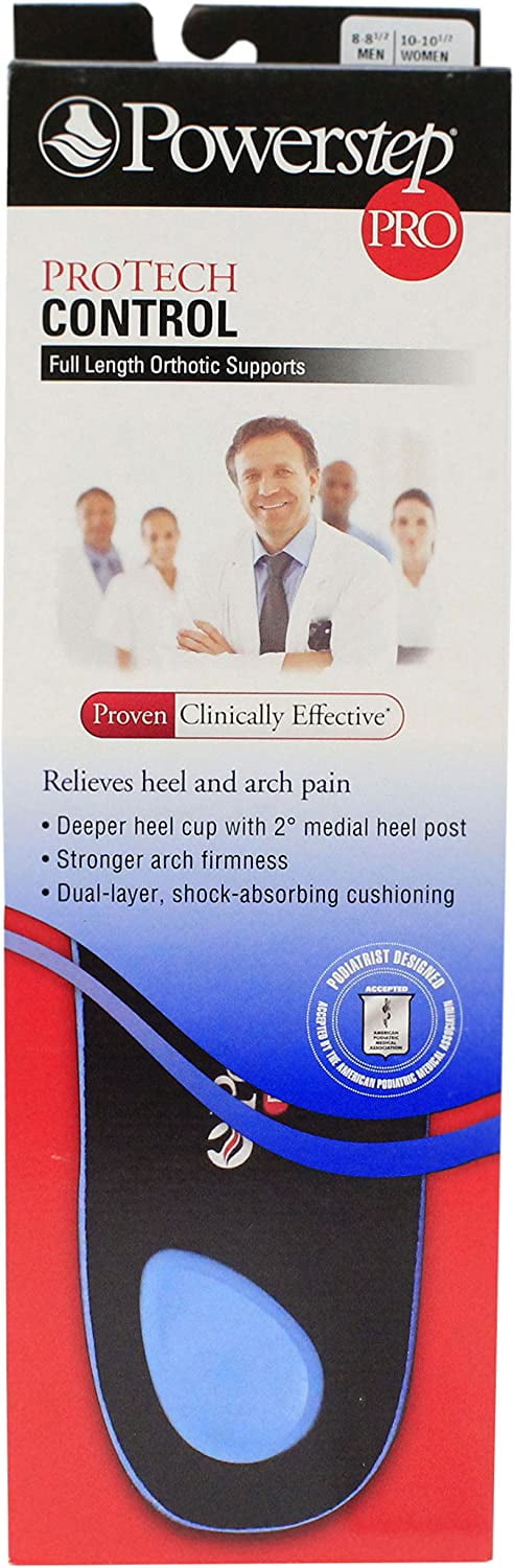 Powerstep Size E Protech Control Full Length Orthotics for Shoes, W: 10 ...