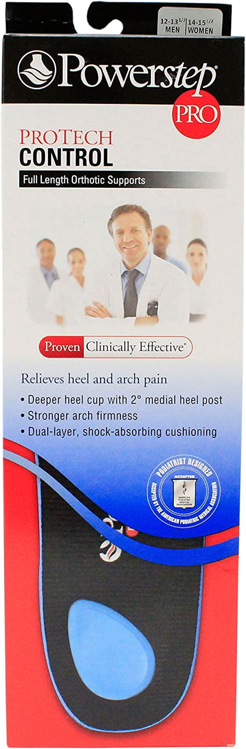Powerstep Protech Control Full Length Orthotics, Size I/J, Men's 12-13 ...